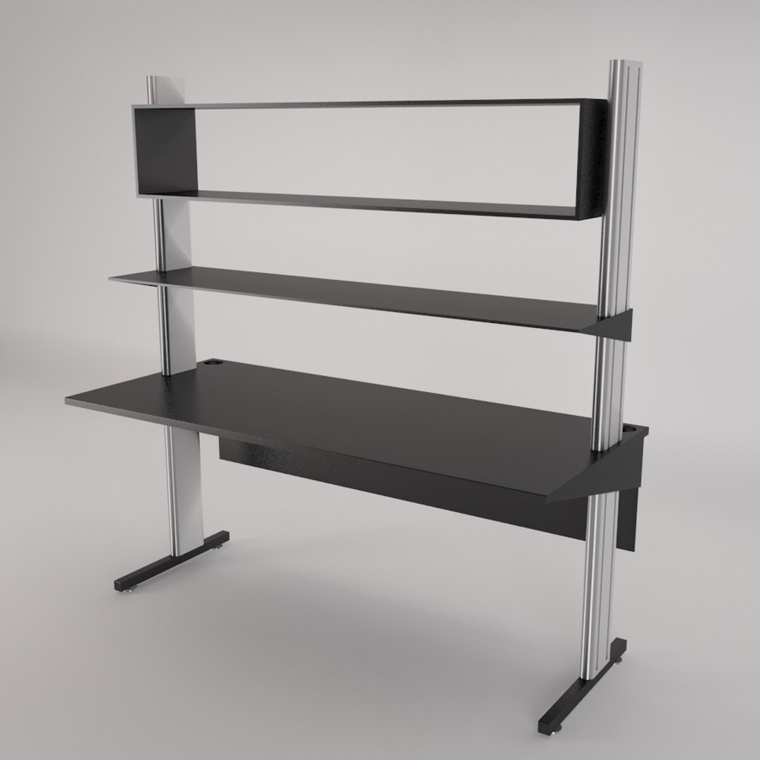 desk bench lab 3d model