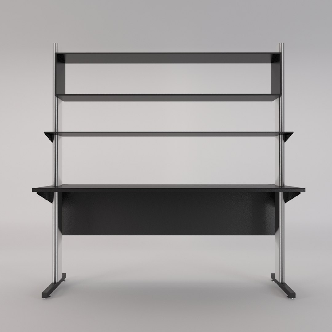 desk bench lab 3d model
