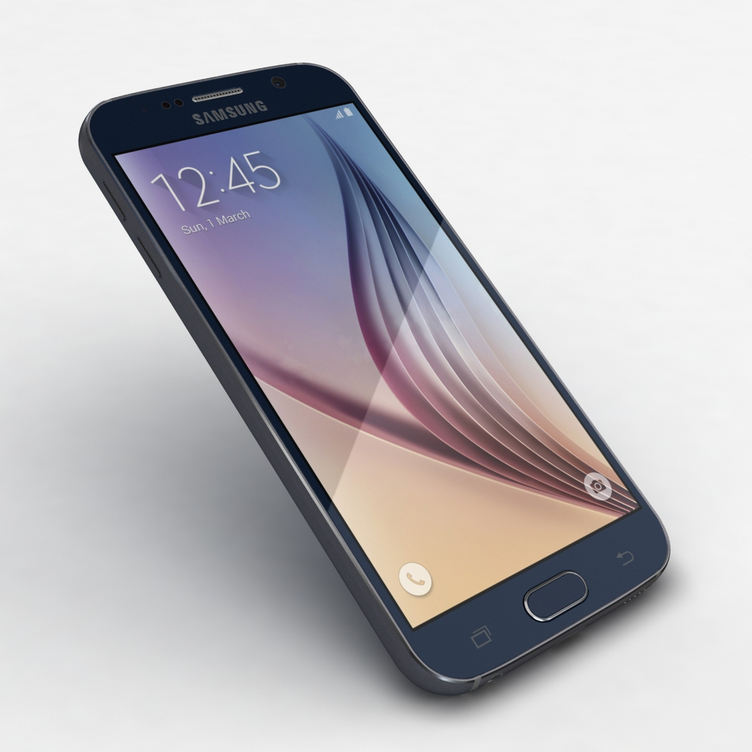 samsung galaxy s6 black 3d 3ds