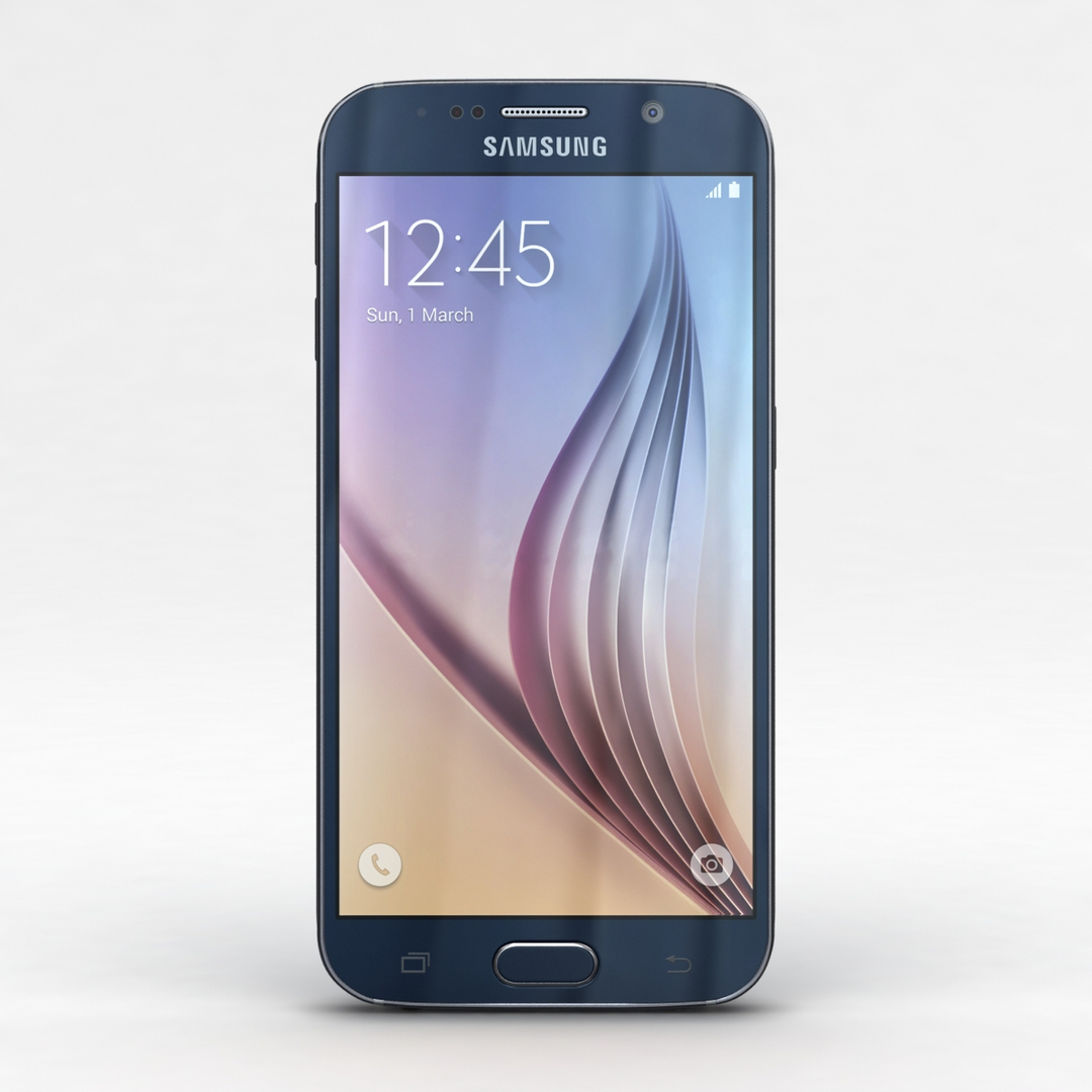 samsung galaxy s6 black 3d 3ds