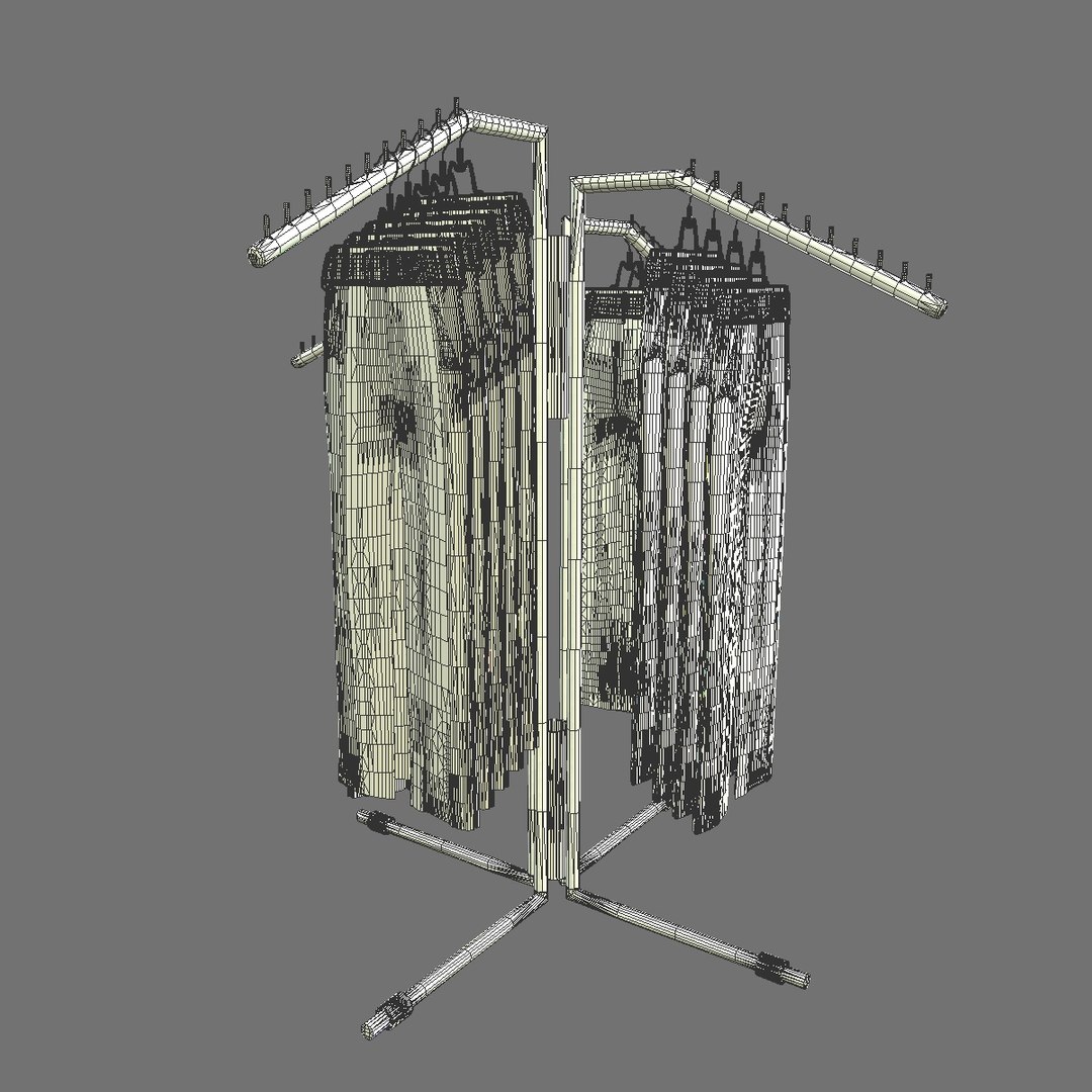 trousers stand rack 3d model