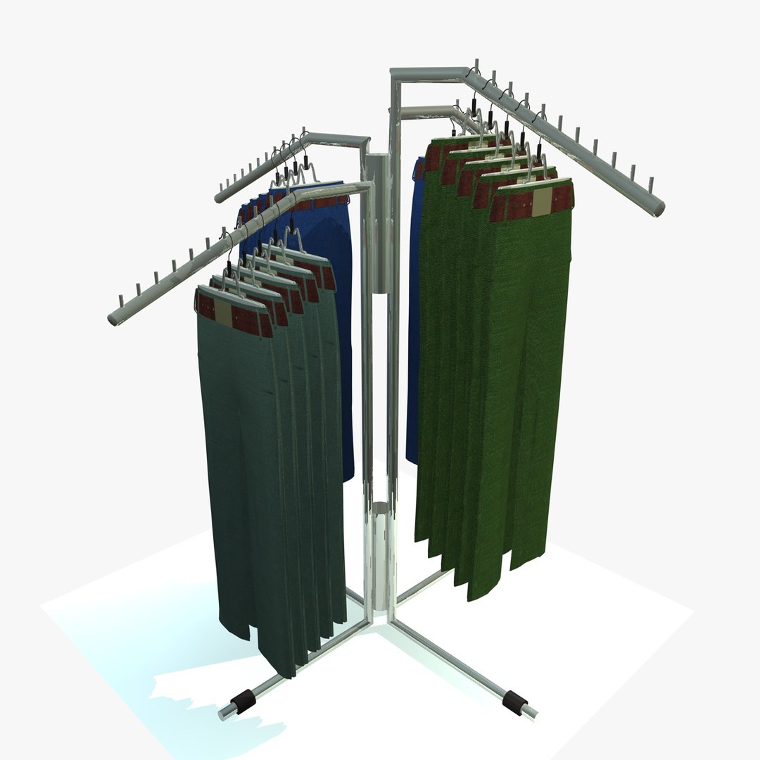 trousers stand rack 3d model