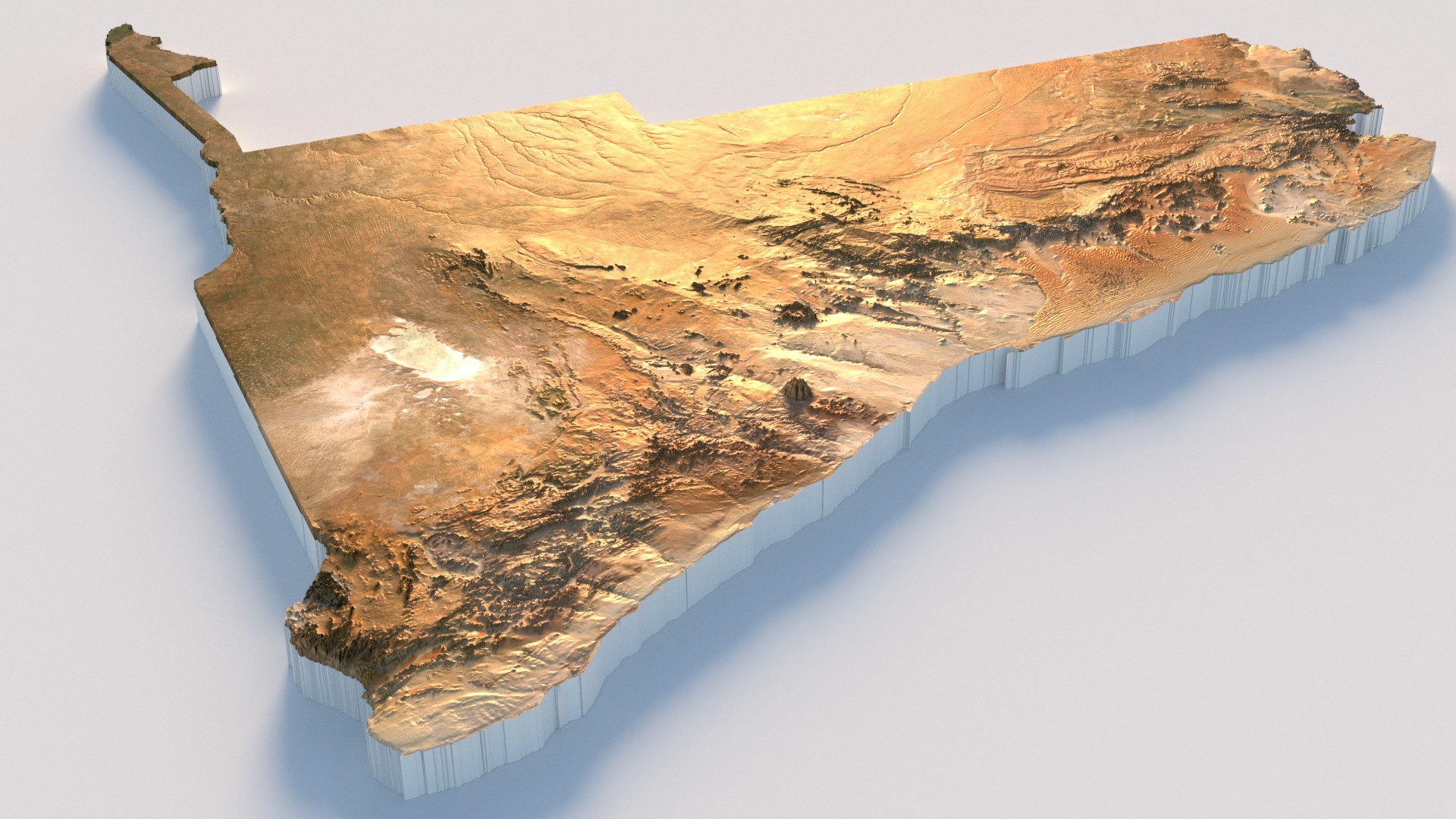 3D Namibia Terrain Map Model - TurboSquid 2336539