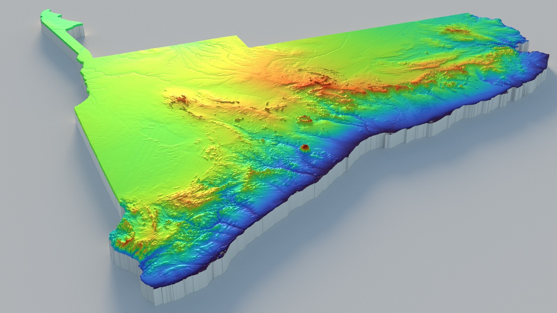 3D Namibia Terrain Map Model - TurboSquid 2336539
