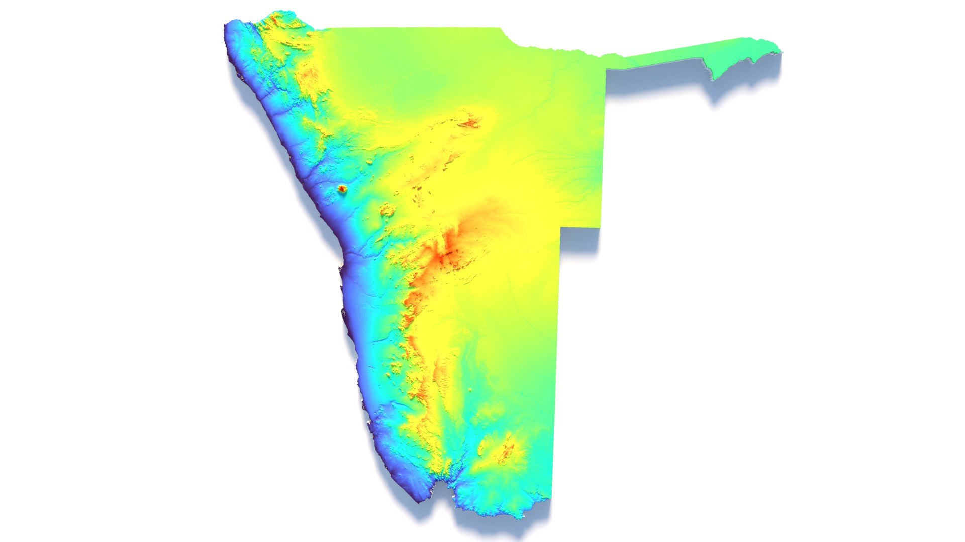 3D Namibia Terrain Map Model - TurboSquid 2336539