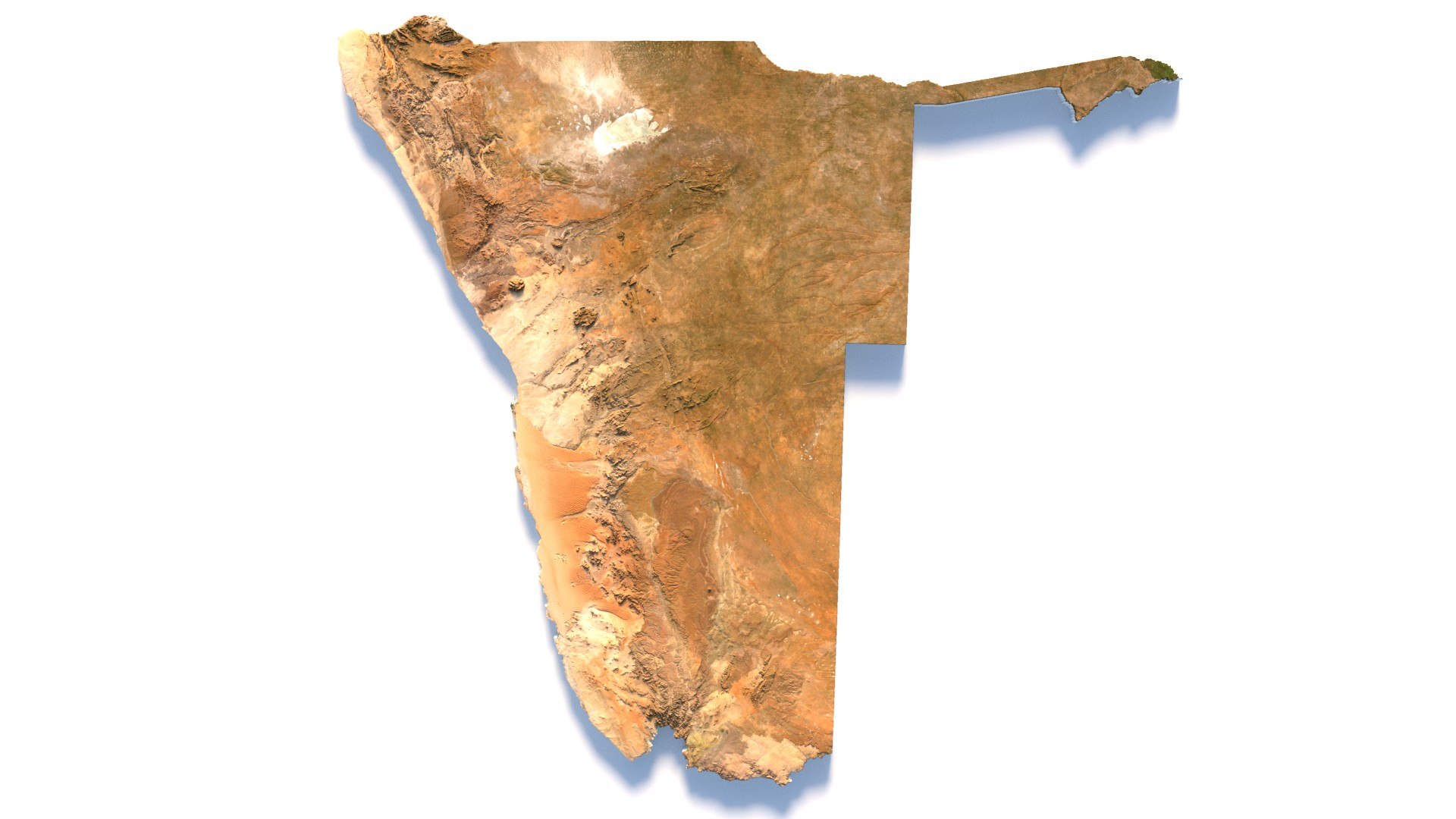 3D Namibia Terrain Map Model - TurboSquid 2336539