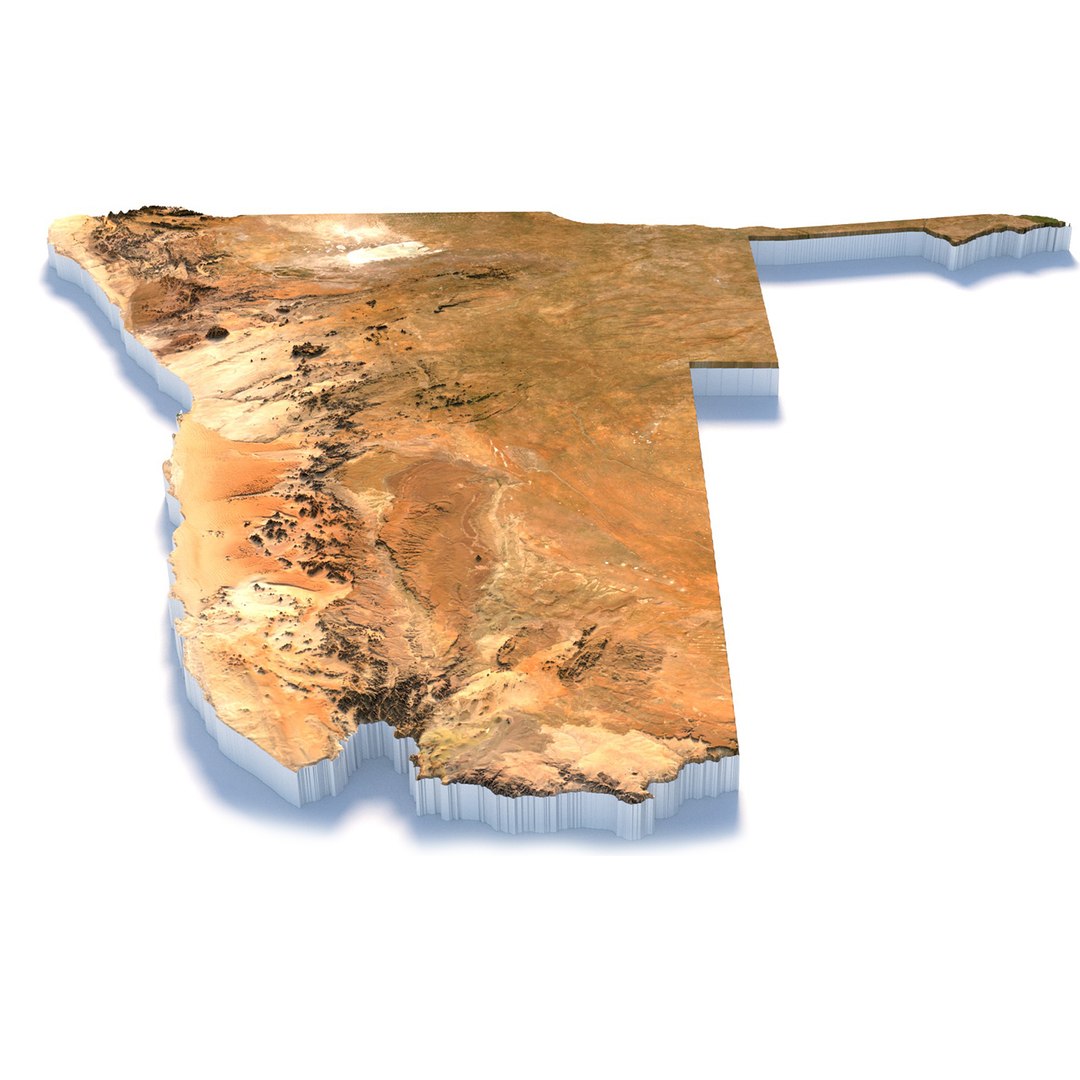 3D Namibia Terrain Map Model - TurboSquid 2336539