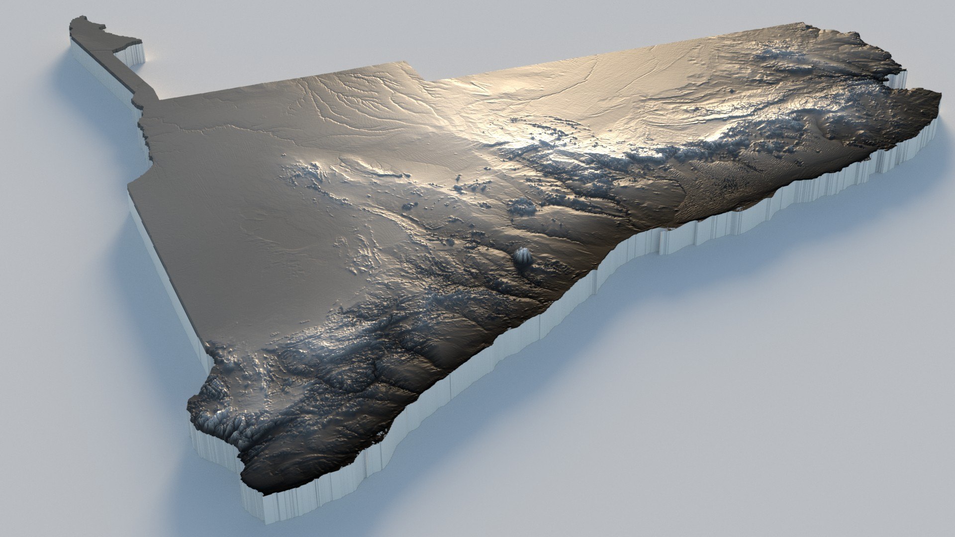 3D Namibia Terrain Map Model - TurboSquid 2336539