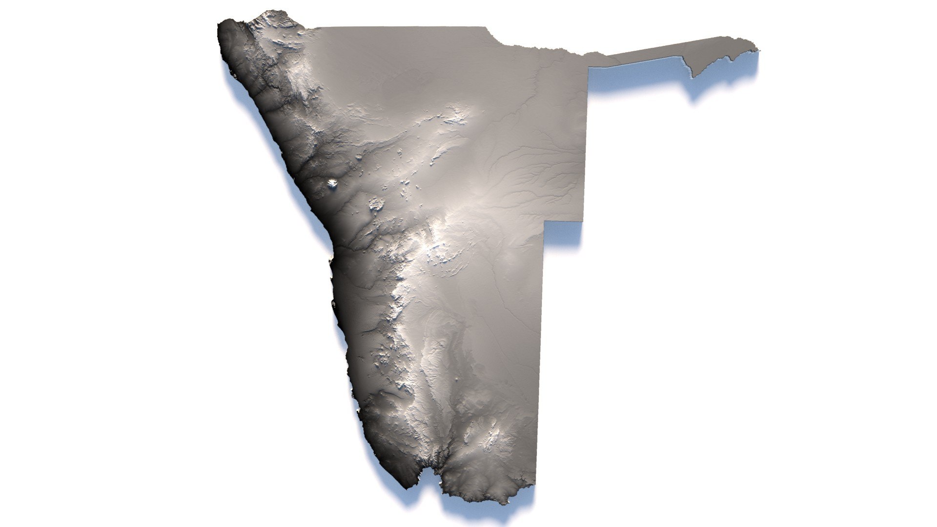 3D Namibia Terrain Map Model - TurboSquid 2336539
