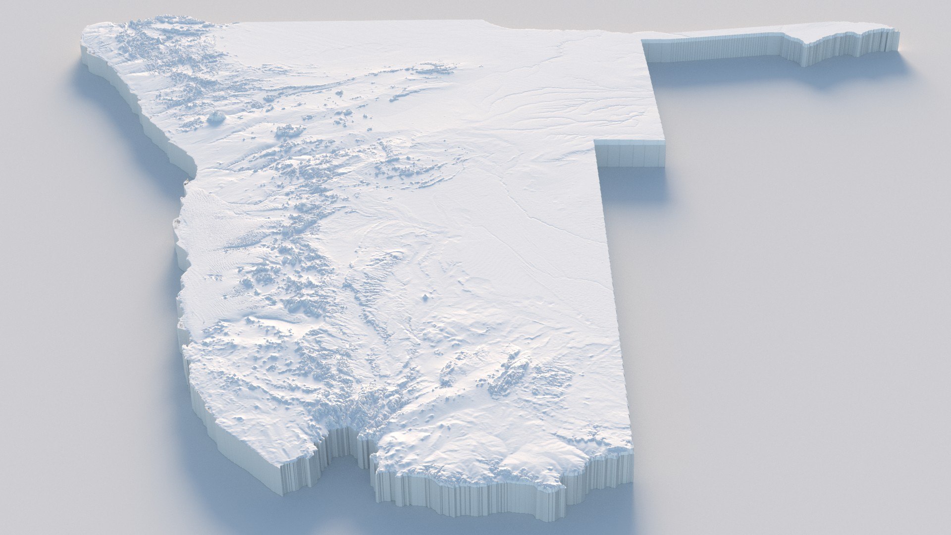 3D Namibia Terrain Map Model - TurboSquid 2336539