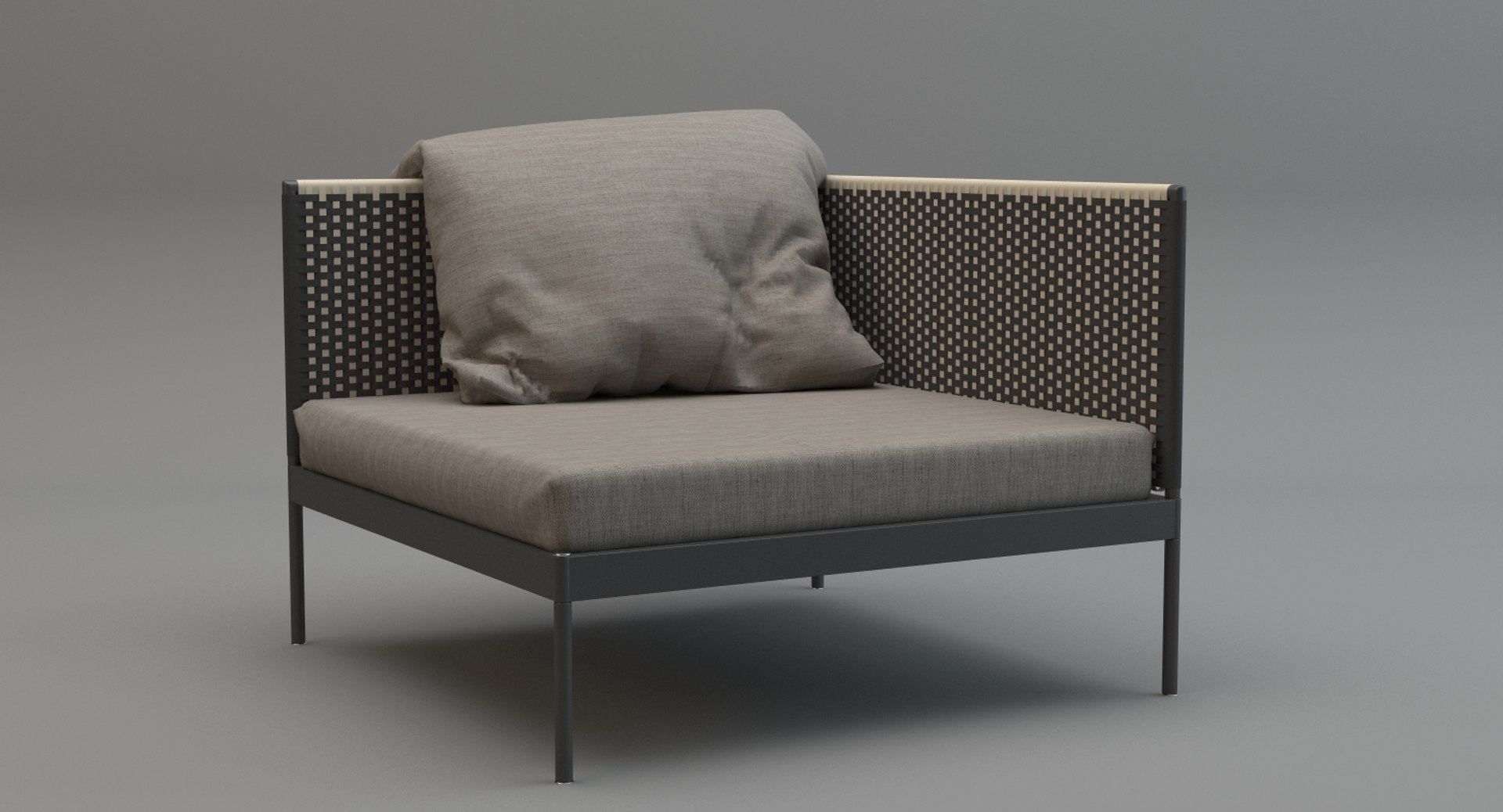 3d max roda basket sofa module