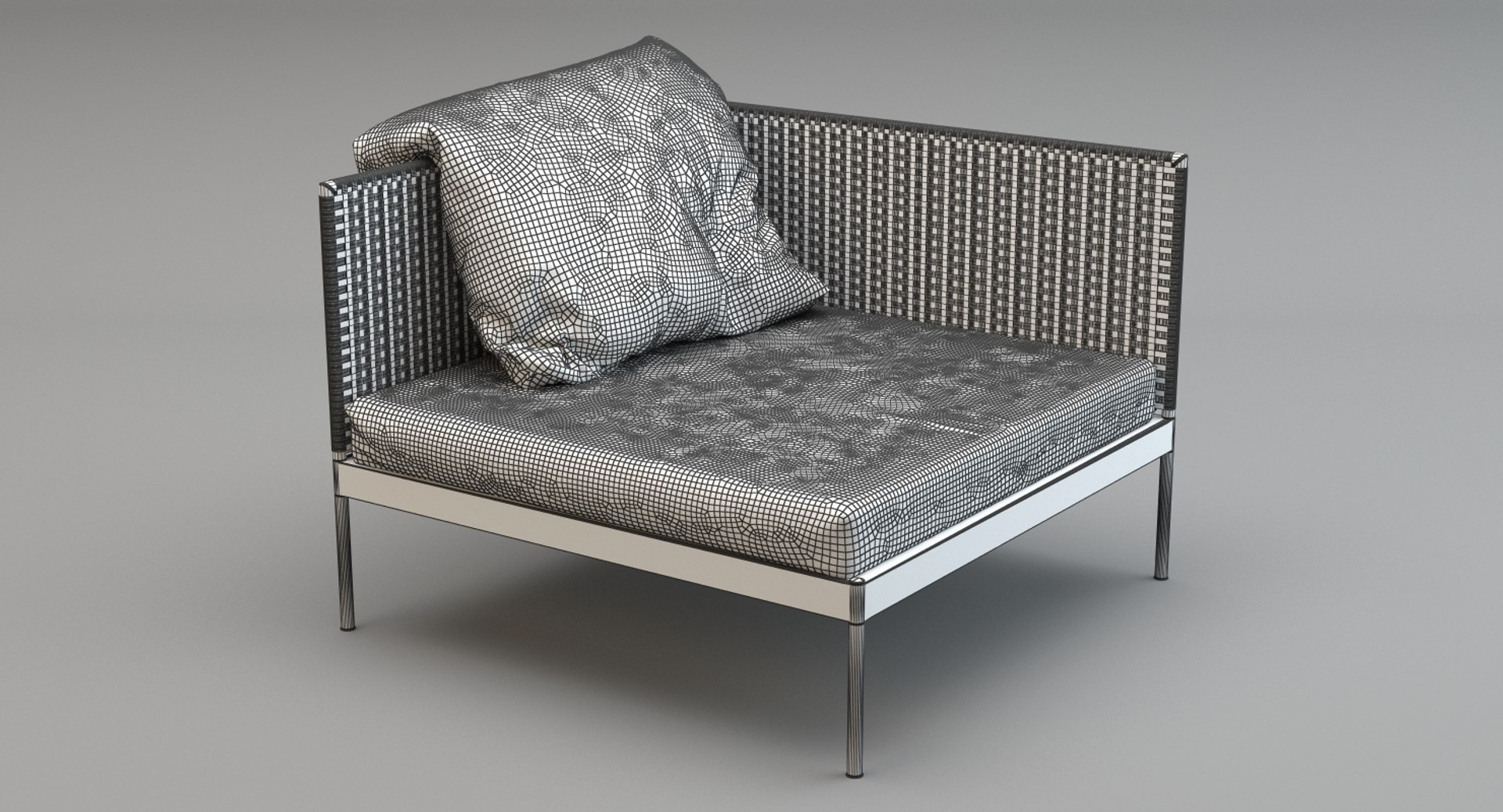 3d max roda basket sofa module