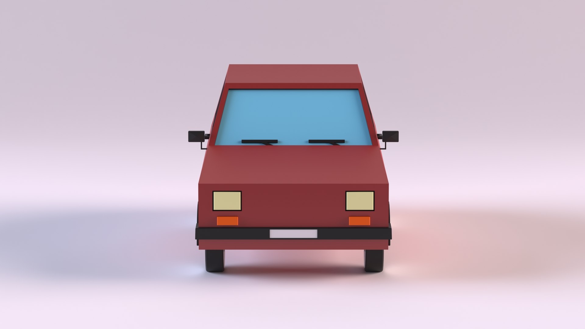 3D Cartoon low poly small retro car - TurboSquid 1806171