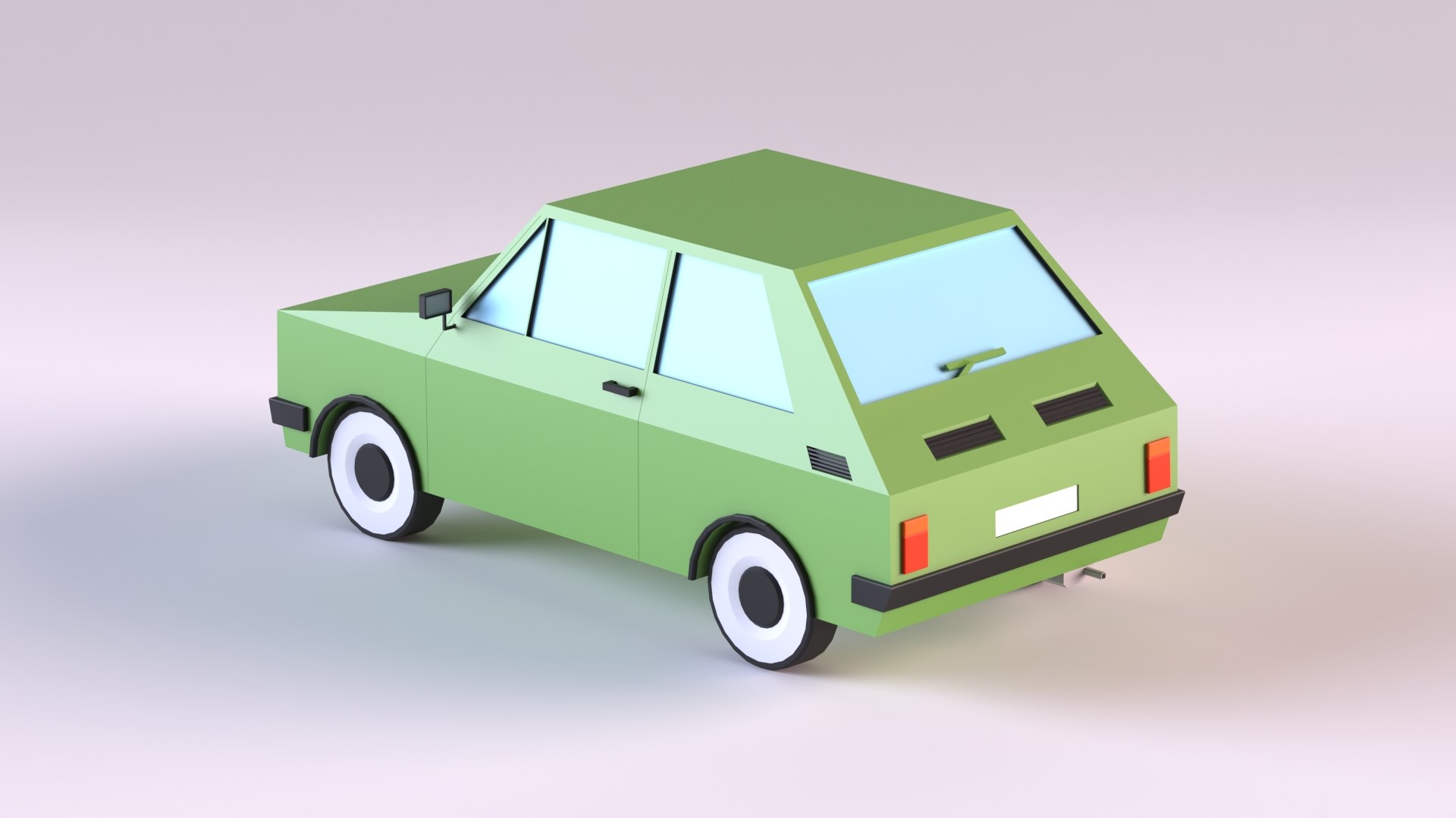 3D Cartoon low poly small retro car - TurboSquid 1806171