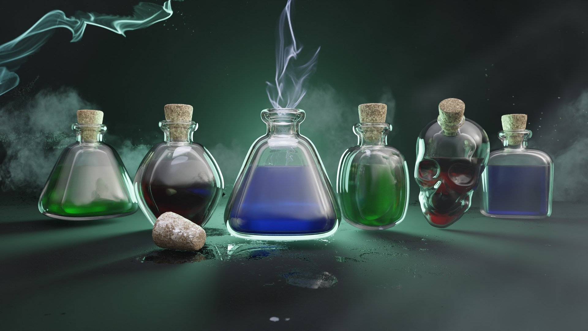 3D Model Wizard Magic Potion Bottles Set 1 - TurboSquid 2127110 3D Model Wizard Magic Potion Bottles Set 1 - TurboSquid 2127110