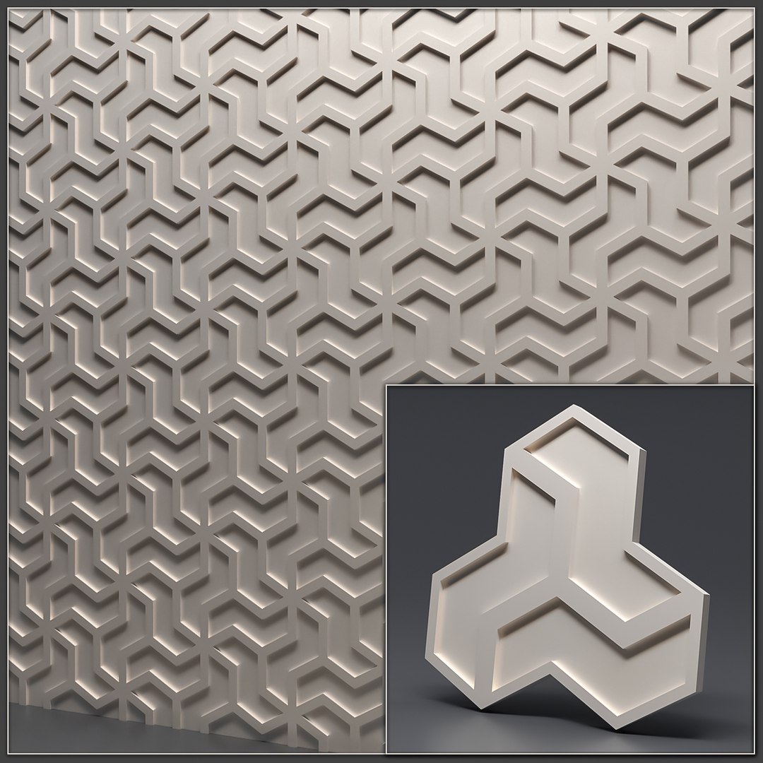 3D Decorative Gypsum Panel - TurboSquid 1534516