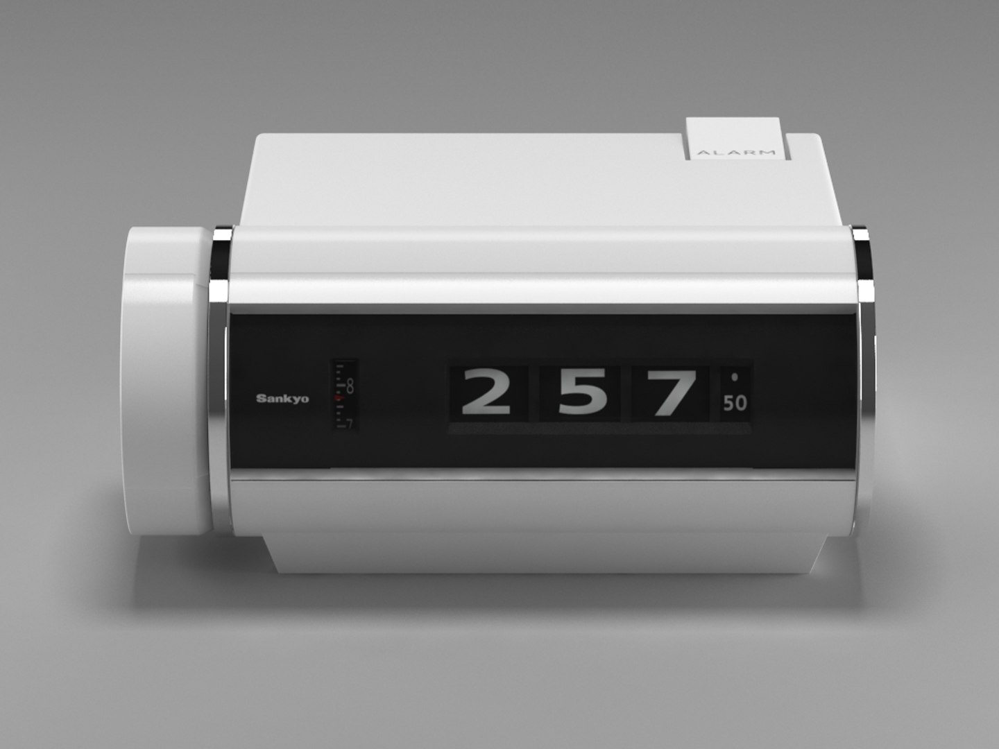 3d vintage flip clock model