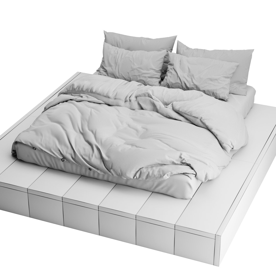 3D Magic Linen Bed Model - TurboSquid 2401115
