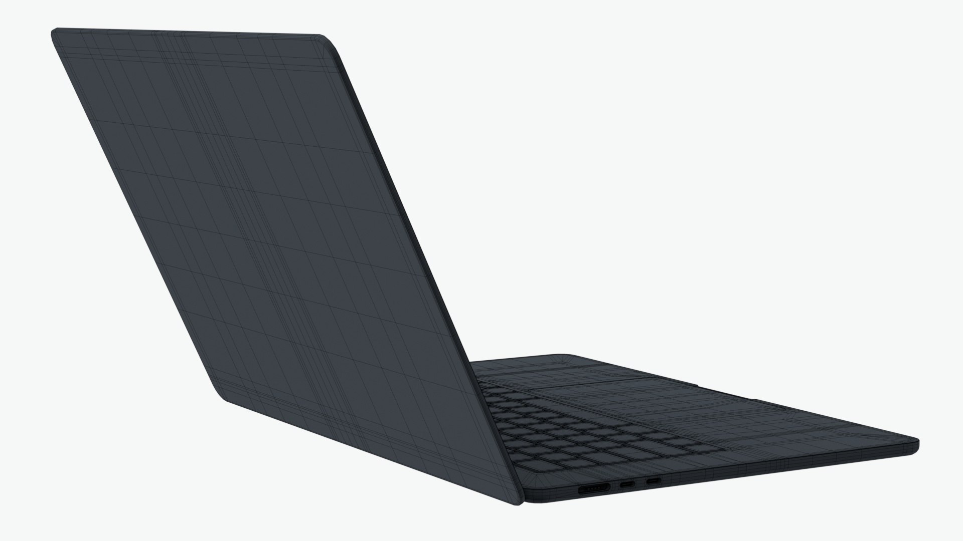 3D Apple MacBook Air M4 Midnight - TurboSquid 2374496