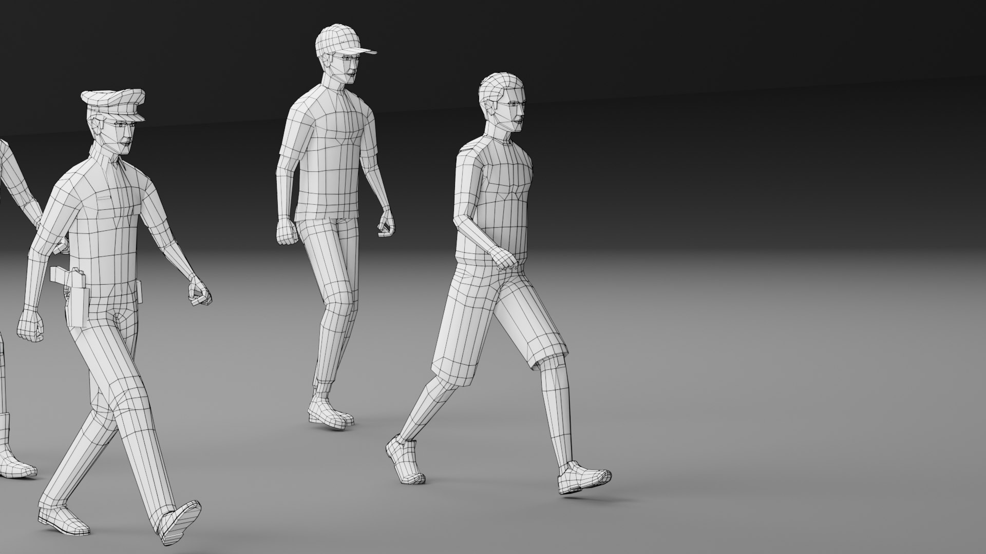 Male Pack 02 - Lowpoly - Rigged 3D Model - TurboSquid 2146499