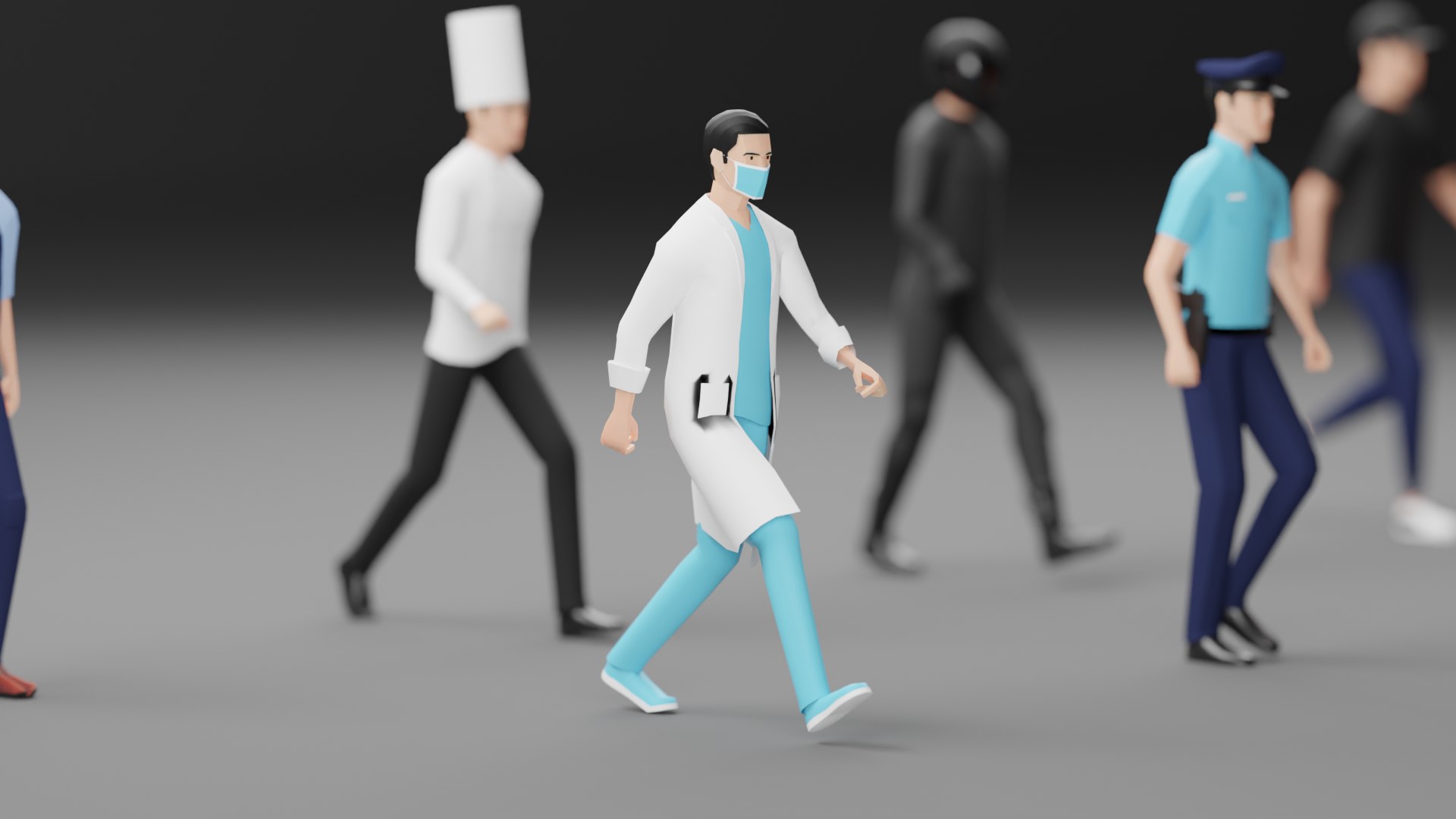 Male Pack 02 - Lowpoly - Rigged 3D Model - TurboSquid 2146499
