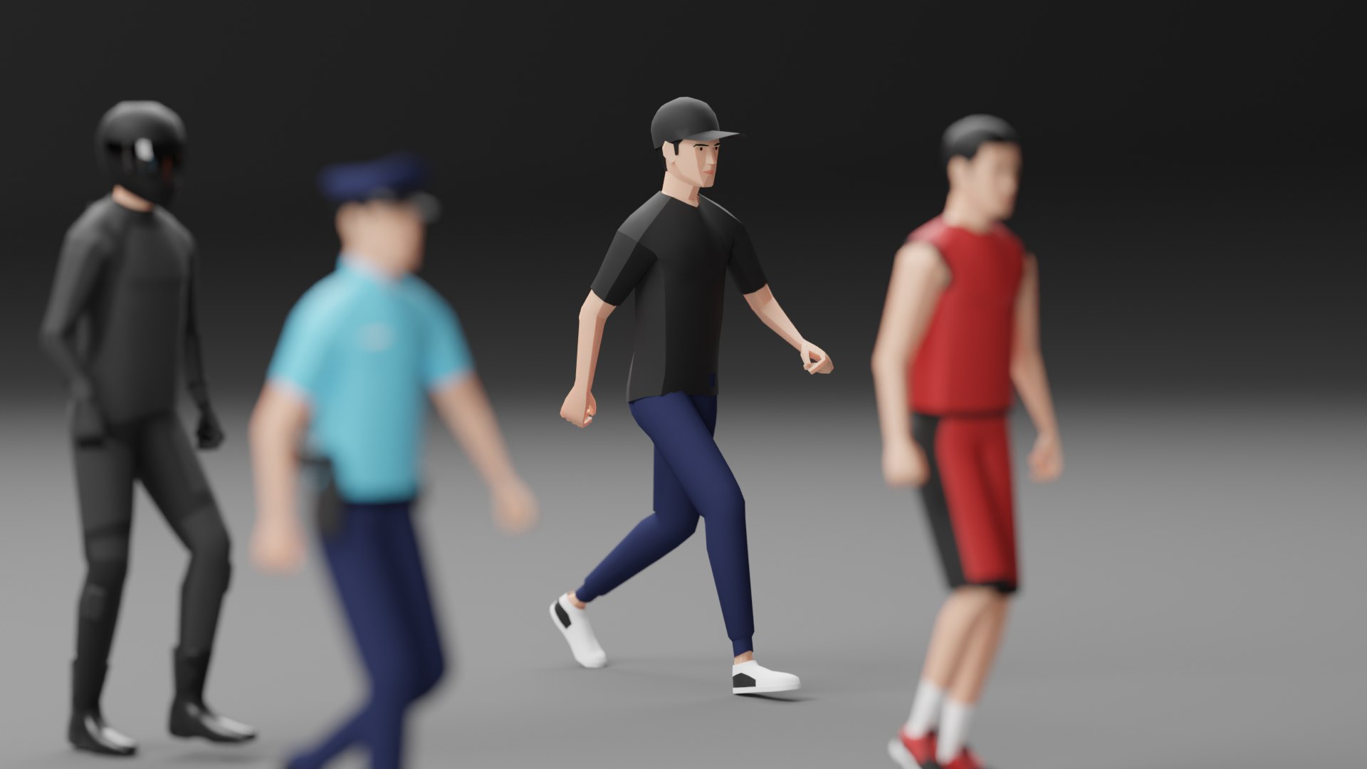 Male Pack 02 - Lowpoly - Rigged 3D Model - TurboSquid 2146499