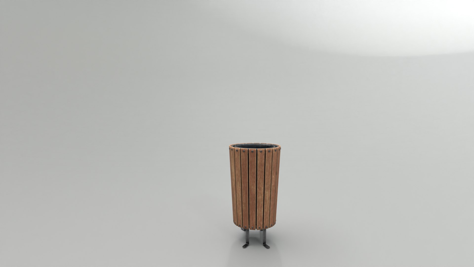 3D Modern Timber Street Bin Vol 10 - 4K Textures Game-Ready PBR ...