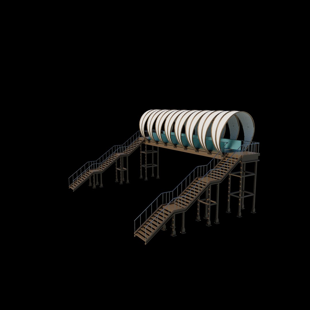 Overhead Footbridge 3D Model 3D Model - TurboSquid 2442077
