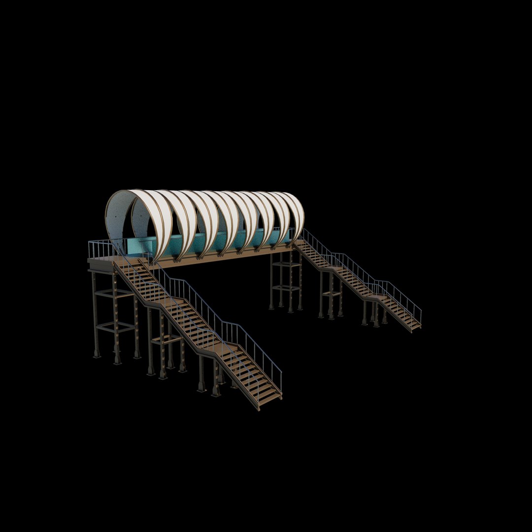 Overhead Footbridge 3D Model 3D Model - TurboSquid 2442077