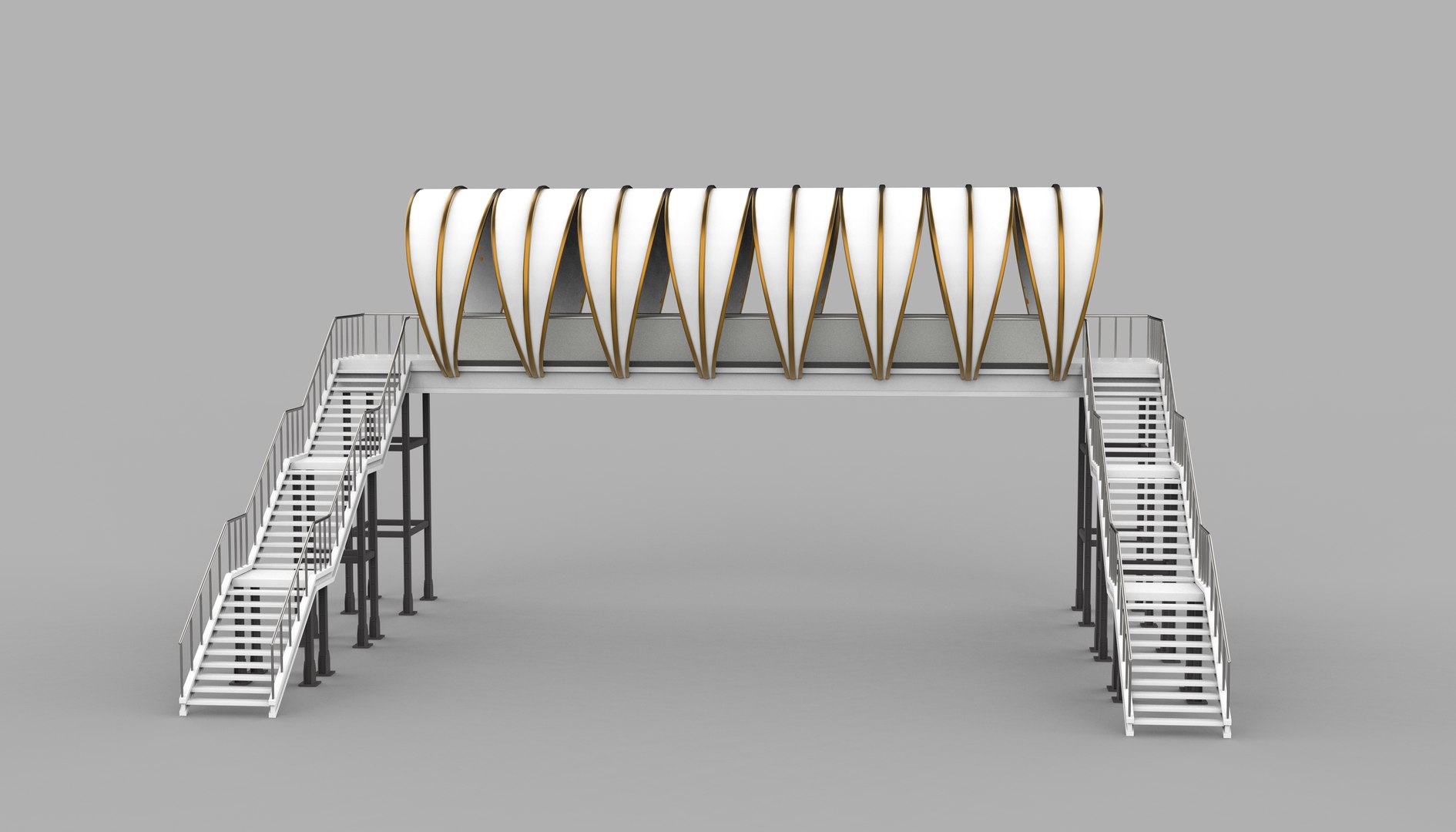 Overhead Footbridge 3D Model 3D Model - TurboSquid 2442077