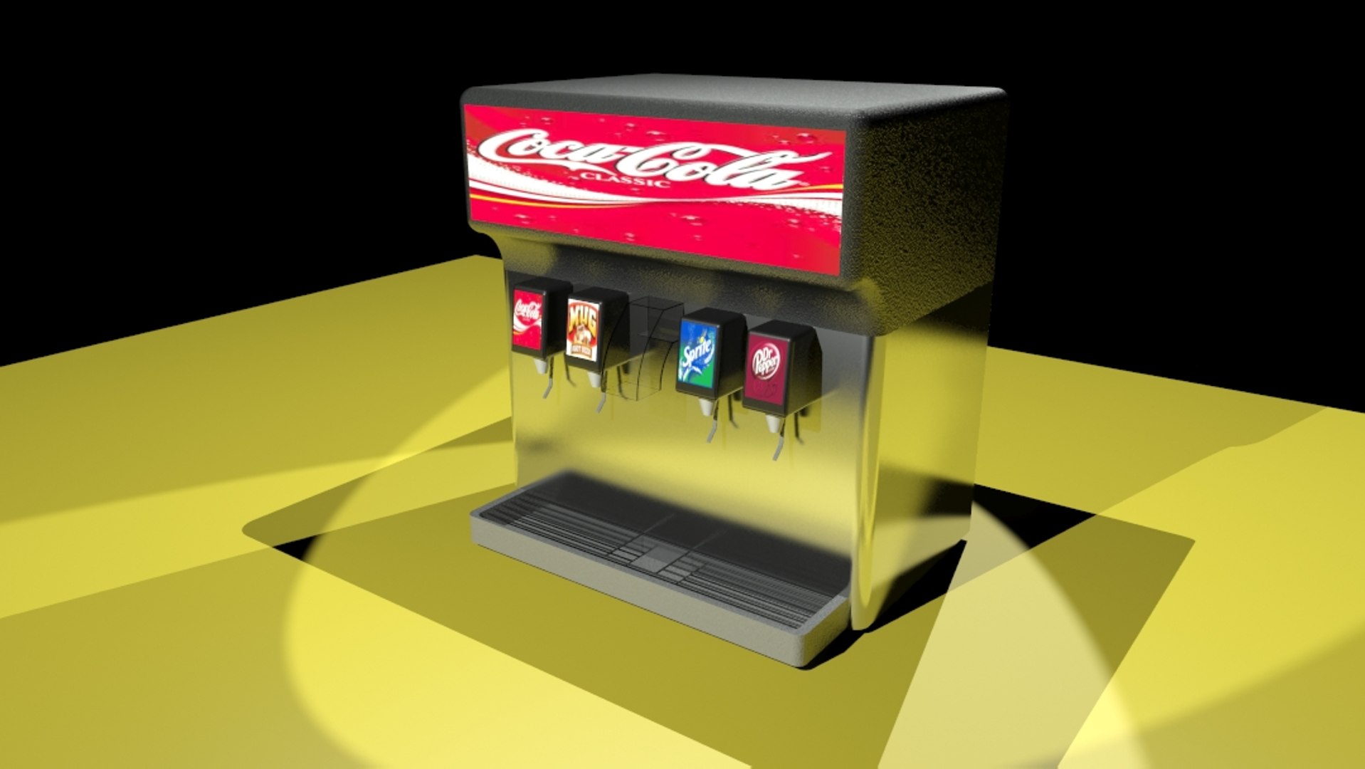 soda machine 3d max