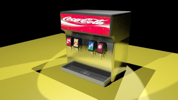 soda machine 3d max