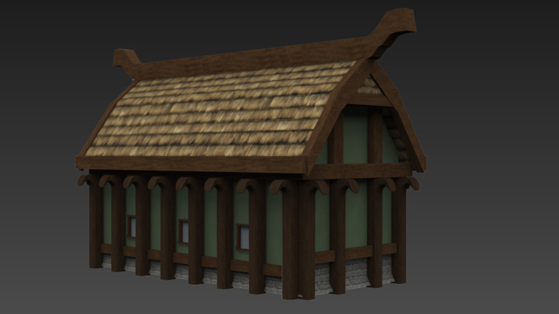 Longhouse Norse 3d Max
