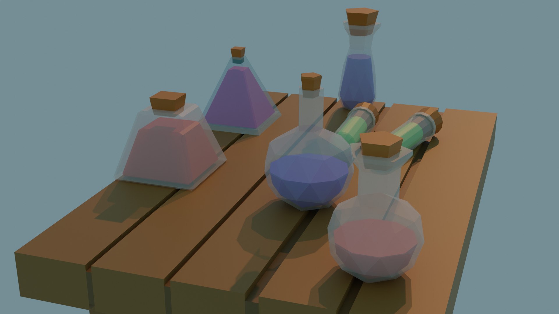 Lowpoly Cartoon Potions 3D Model - TurboSquid 2031016