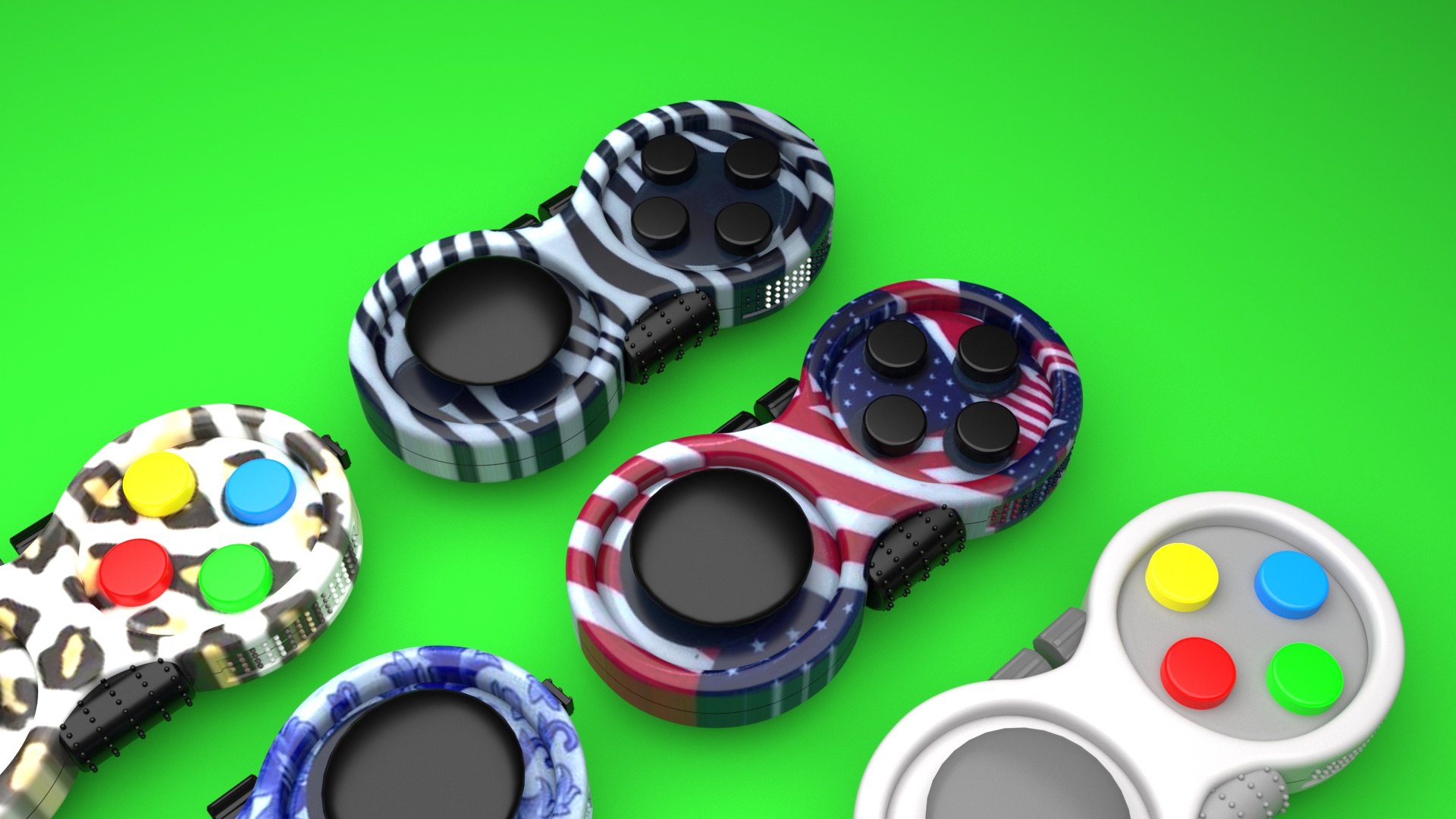 Joypad Controller Fidget Toys Set 3D - TurboSquid 1796997