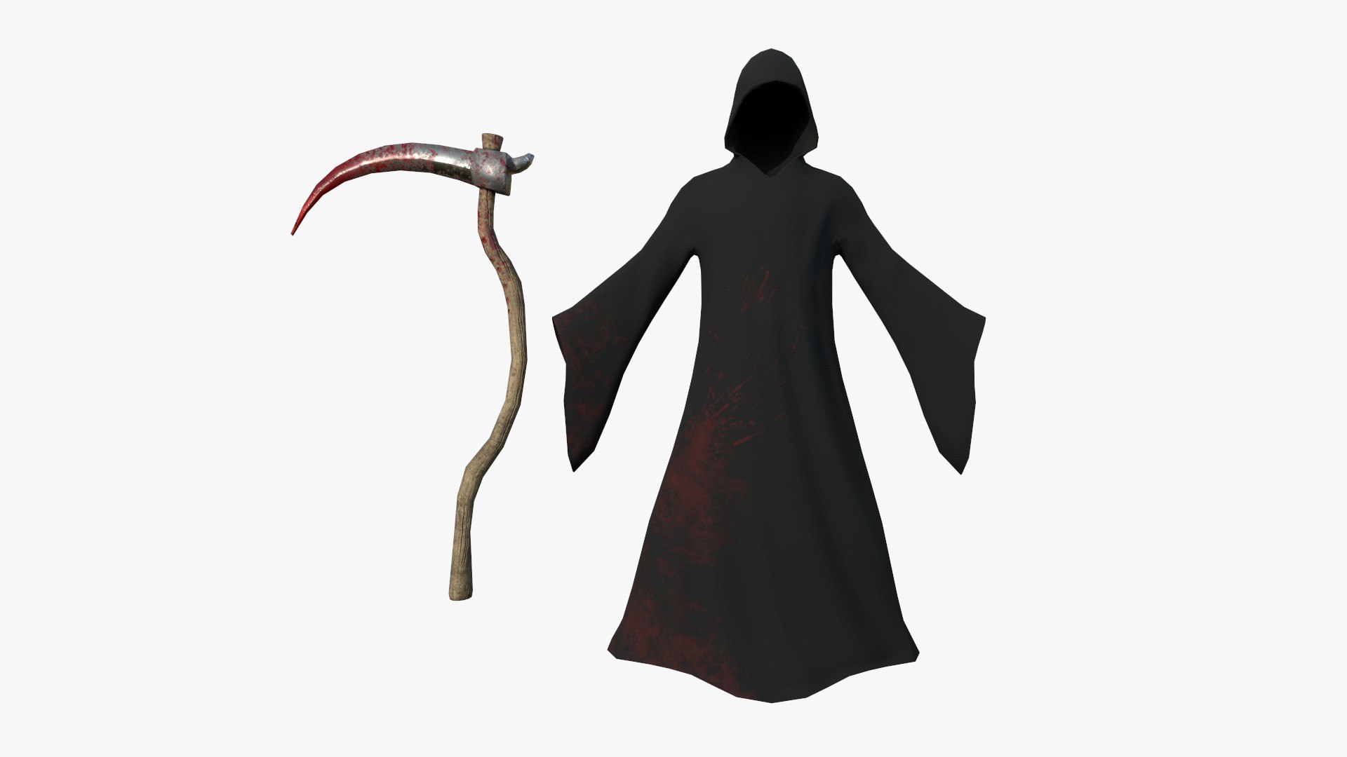 Grim Reaper Costume A03 Bloody Death - Character Design 3D - TurboSquid ...
