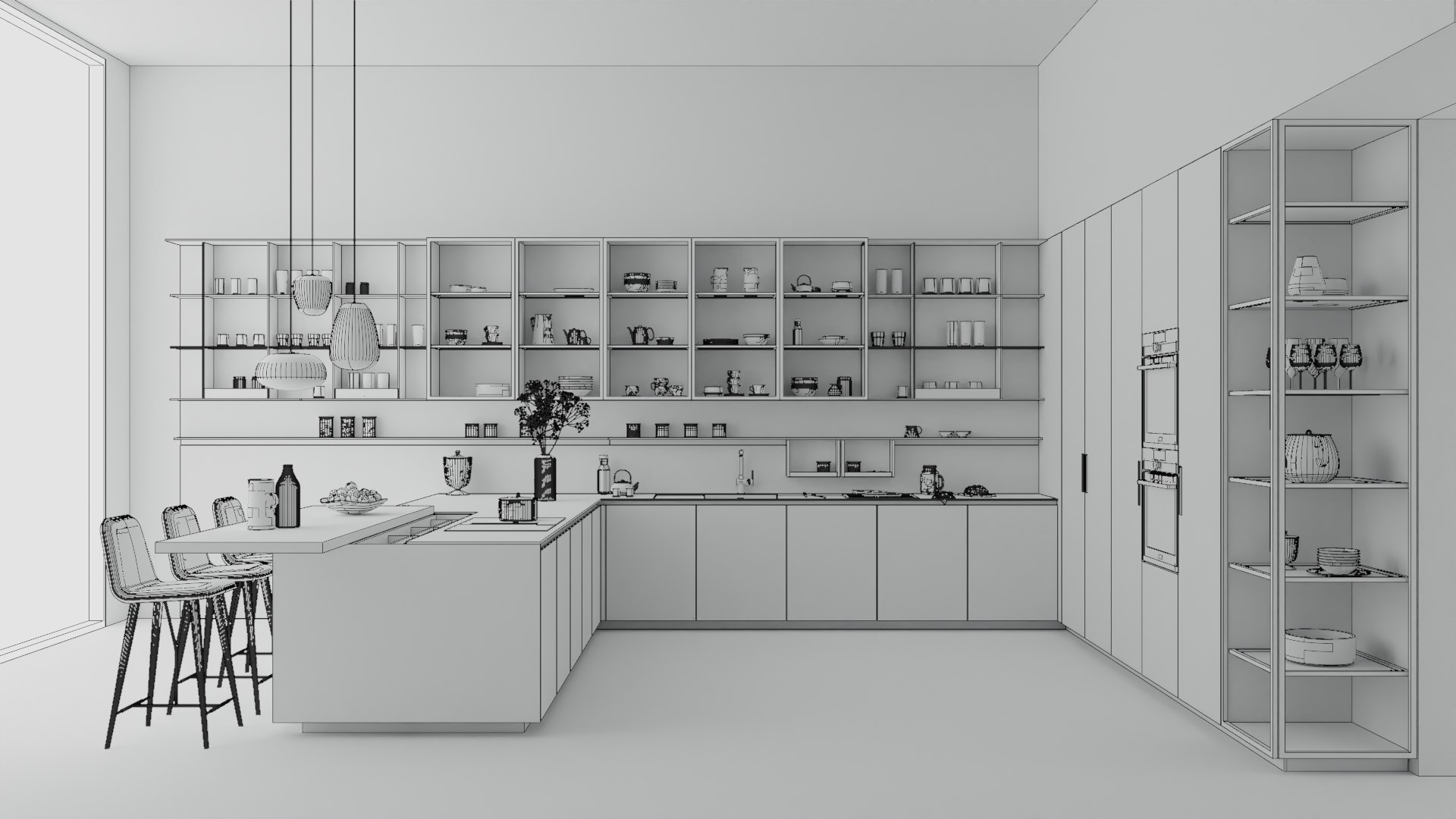 Kitchen Collection Furniture And Appliances 3D Model - TurboSquid 2020222