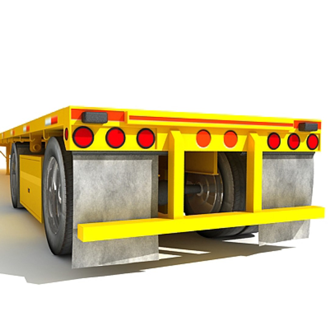 Flatbed Trailer 3D Model - TurboSquid 1467488