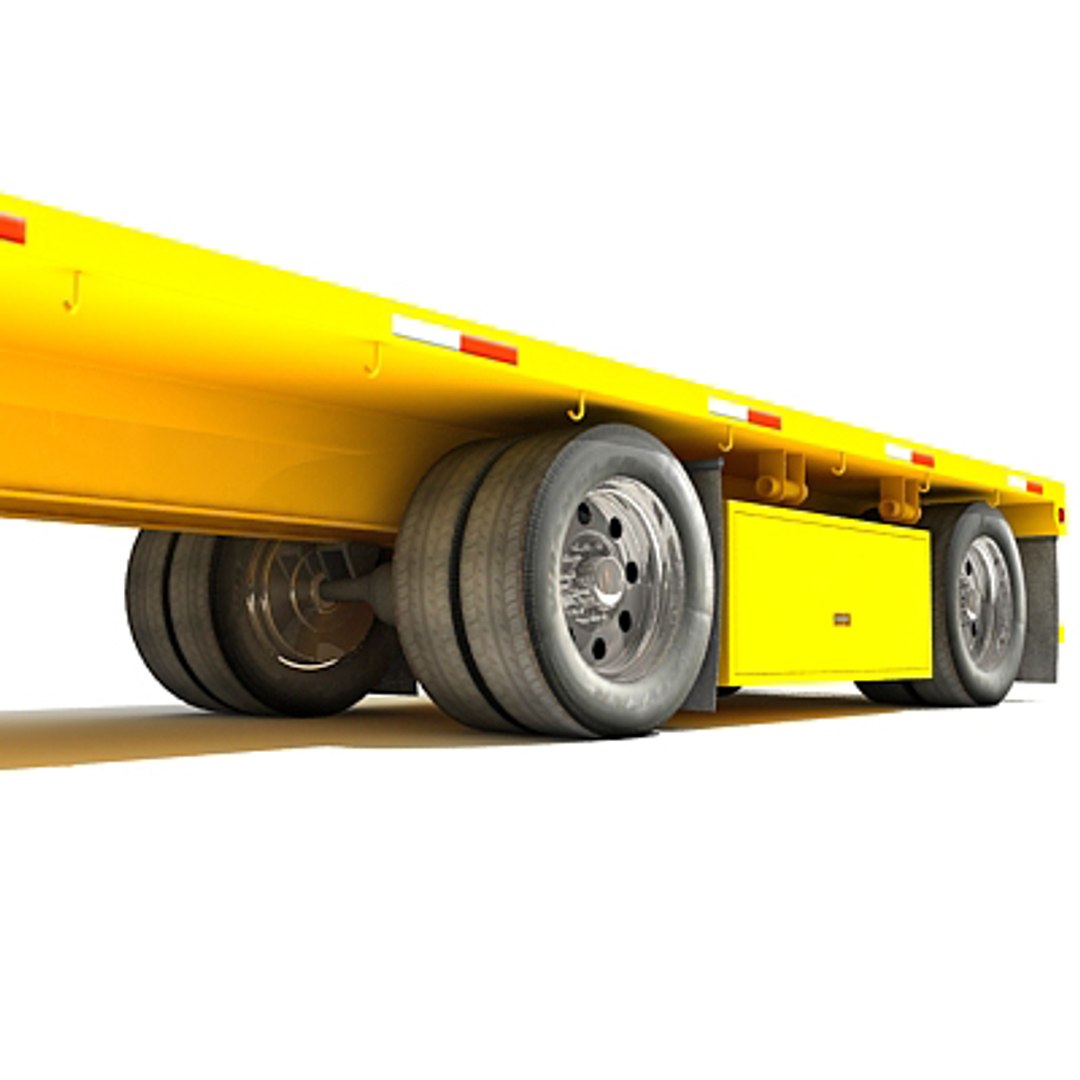 Flatbed Trailer 3D Model - TurboSquid 1467488