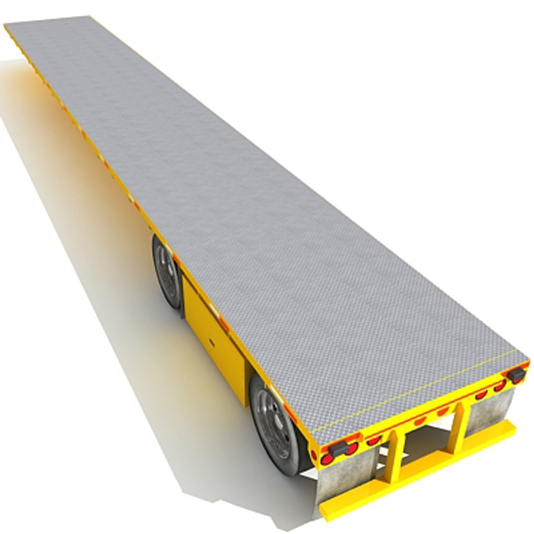 Flatbed Trailer 3D Model - TurboSquid 1467488
