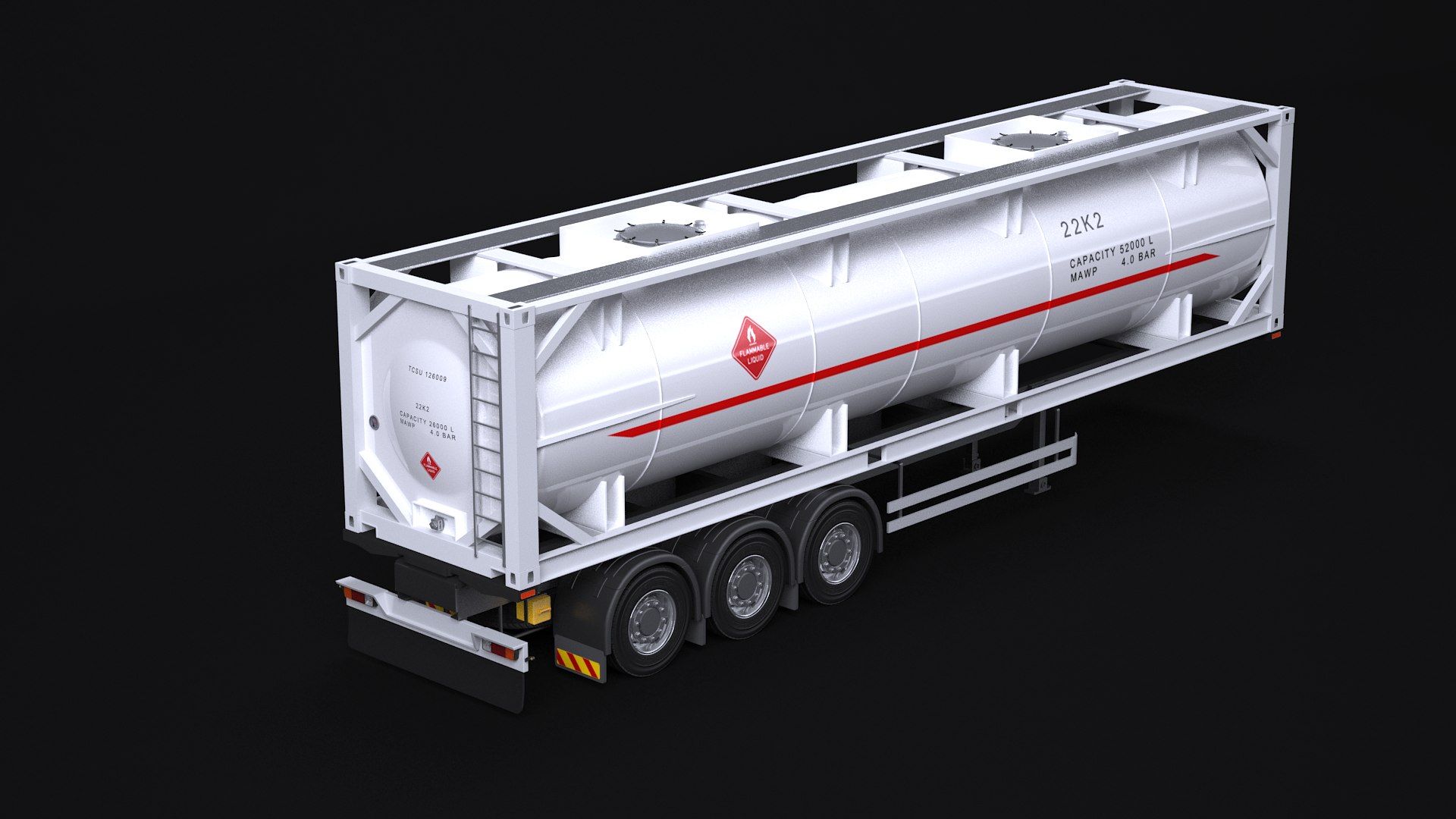 Iso Tanker Trailer 3D Model - TurboSquid 1550221
