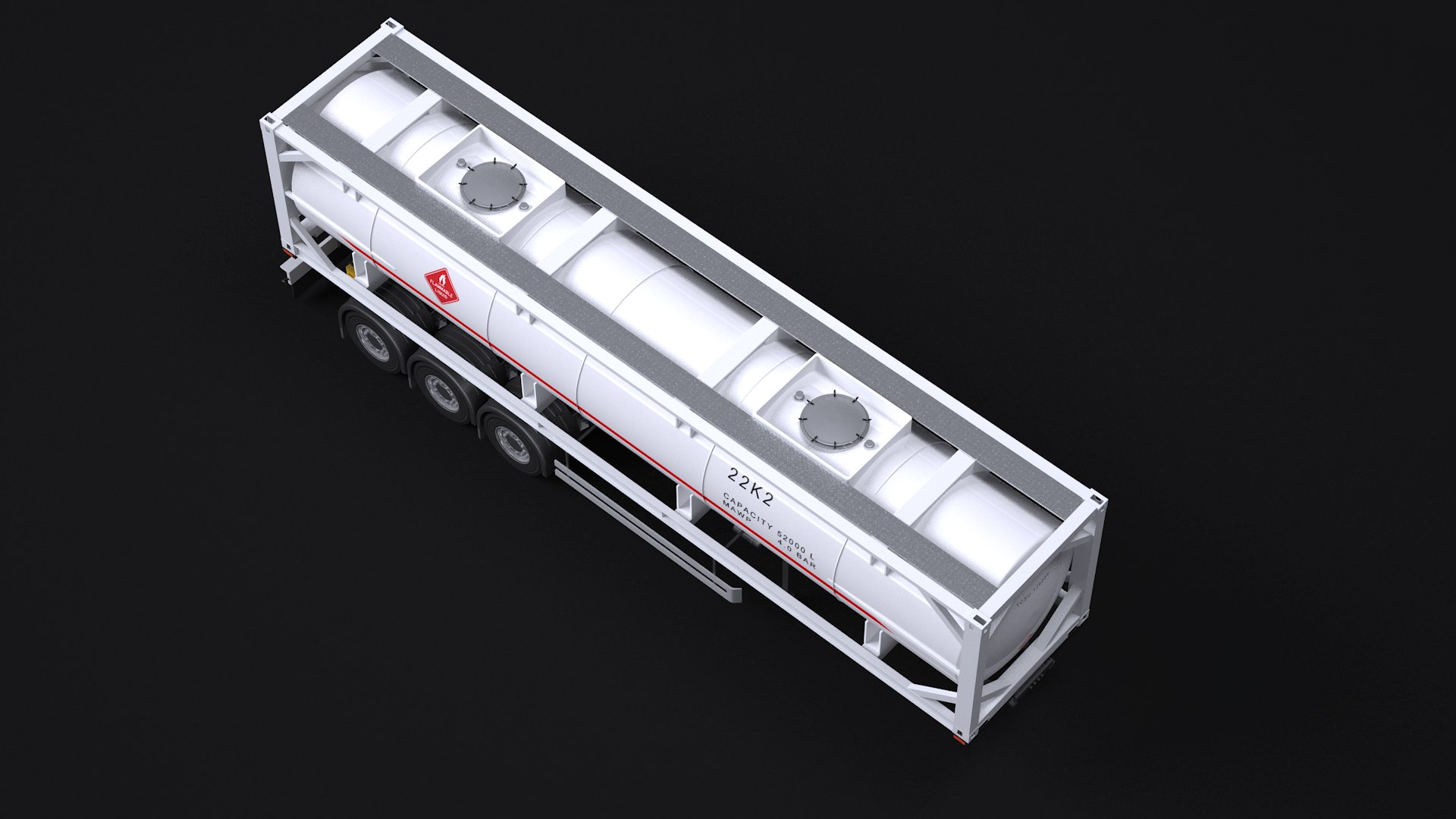 Iso Tanker Trailer 3D Model - TurboSquid 1550221