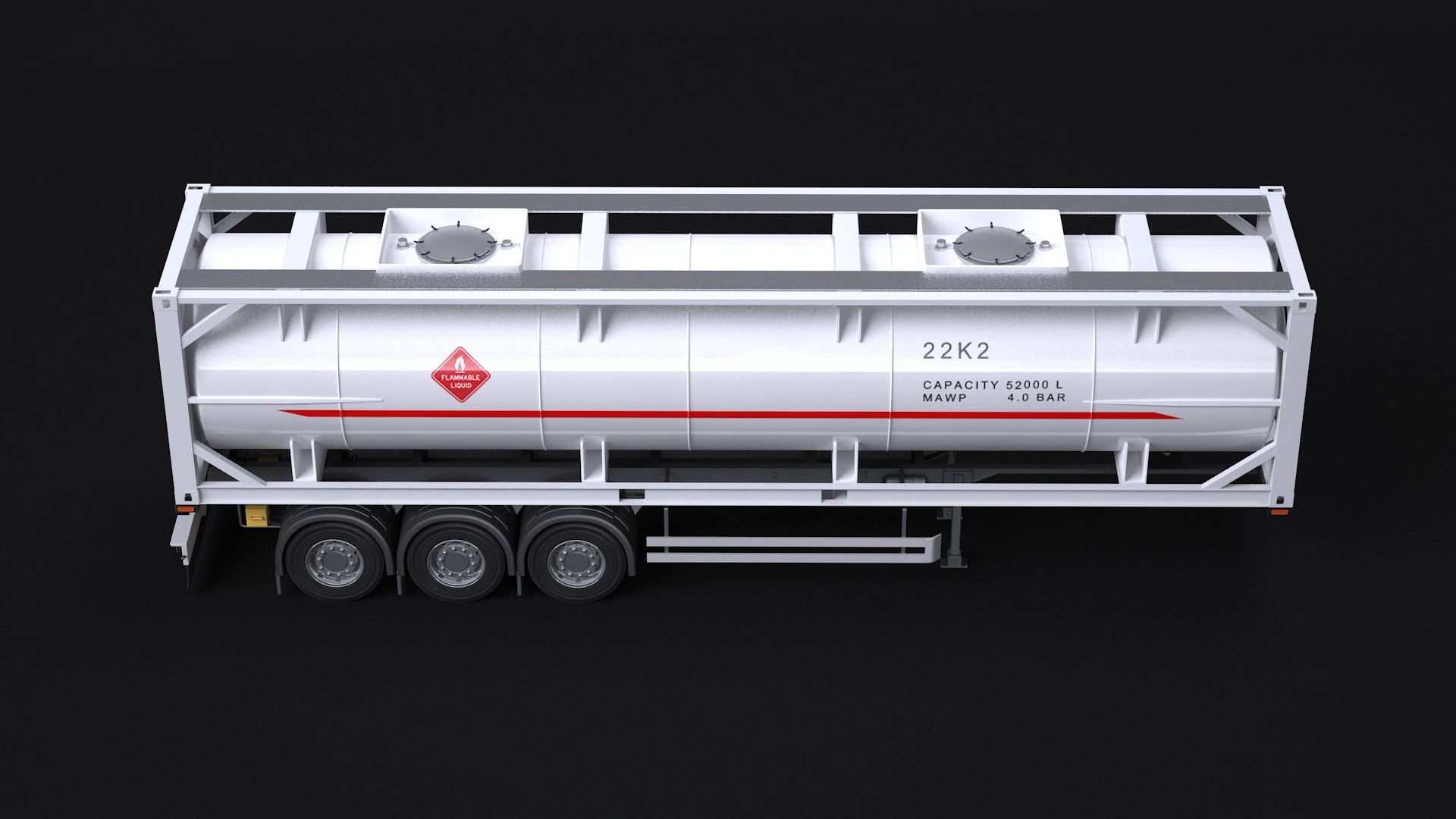 Iso Tanker Trailer 3D Model - TurboSquid 1550221