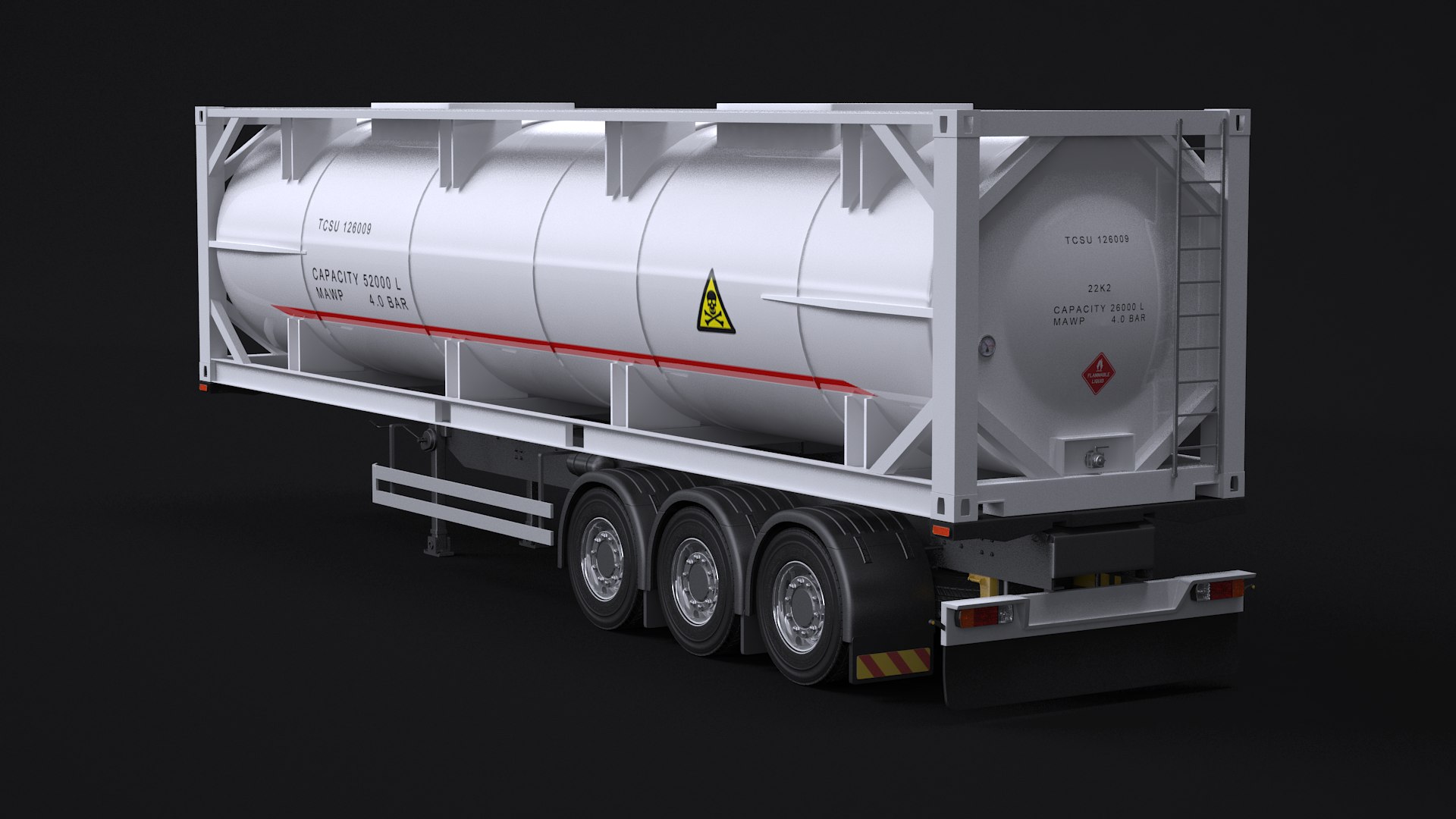 Iso Tanker Trailer 3D Model - TurboSquid 1550221