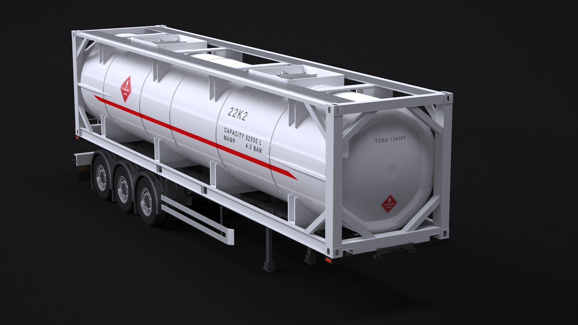 Iso Tanker Trailer 3D Model - TurboSquid 1550221