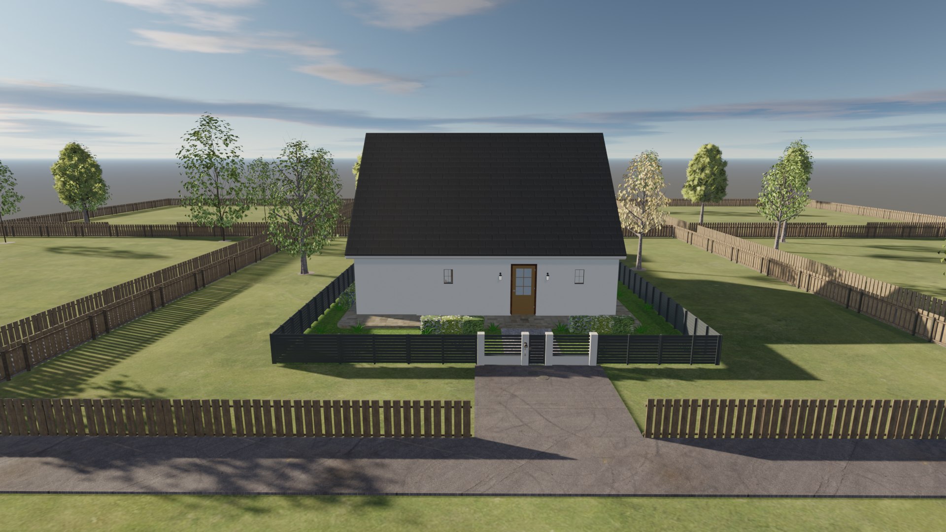 Modern Suburban House 3D Model - TurboSquid 2249370