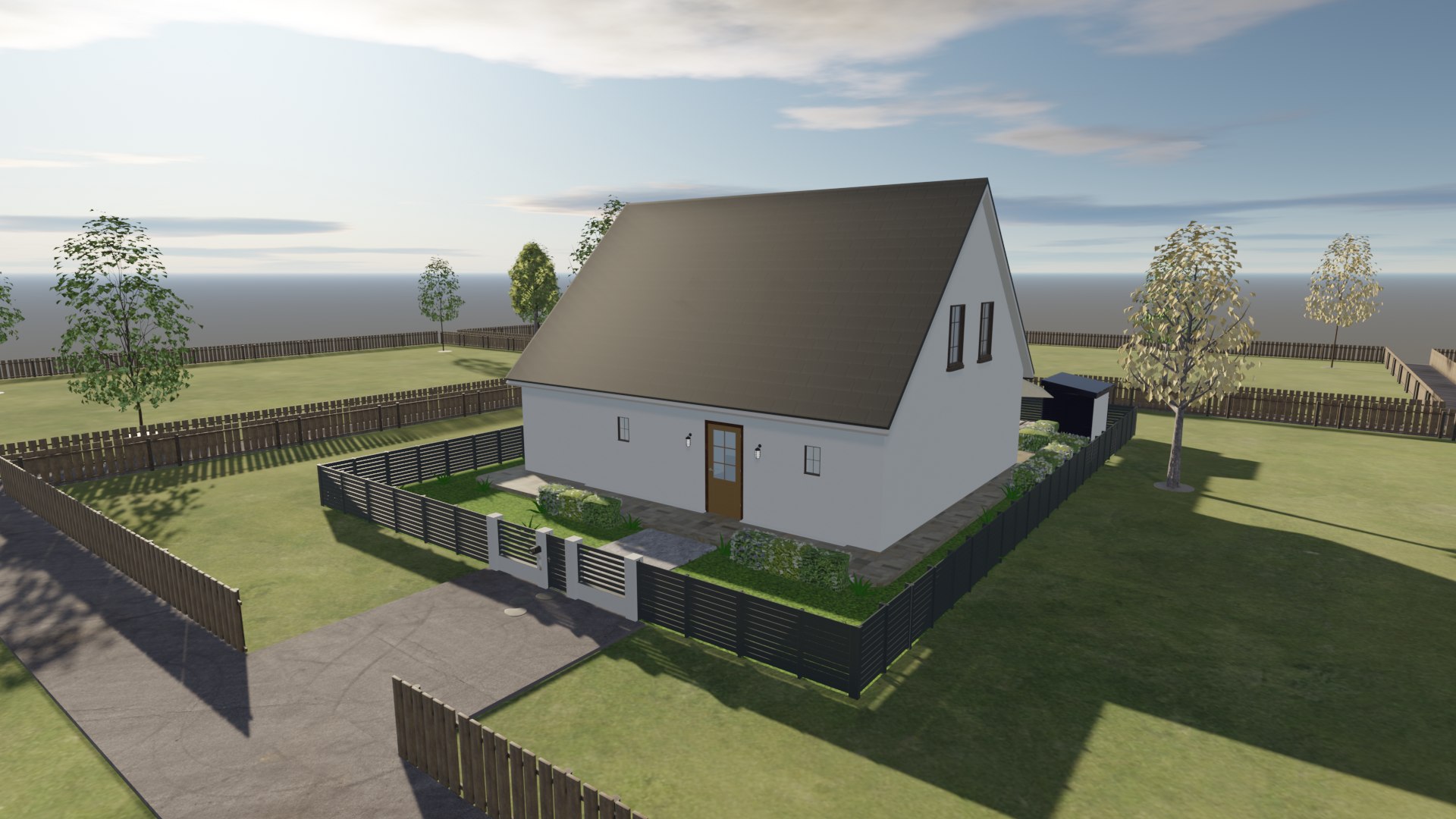 Modern Suburban House 3D Model - TurboSquid 2249370