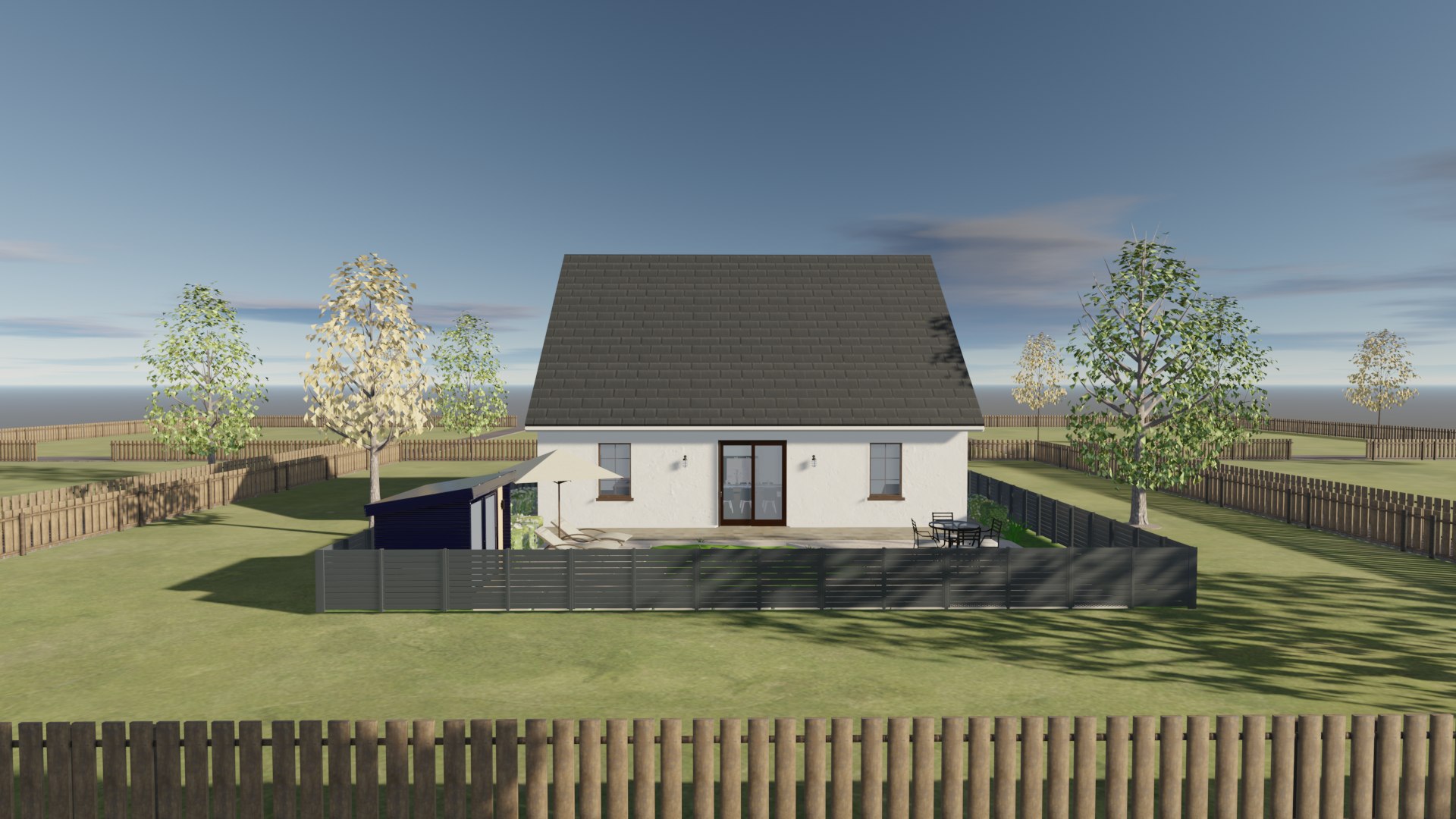 Modern Suburban House 3D Model - TurboSquid 2249370