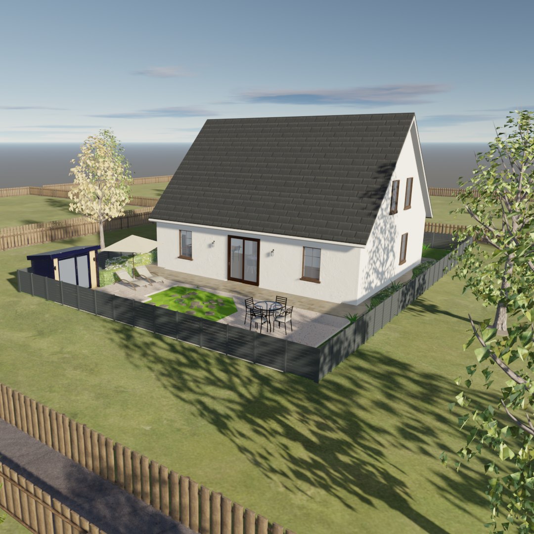 Modern Suburban House 3D Model - TurboSquid 2249370