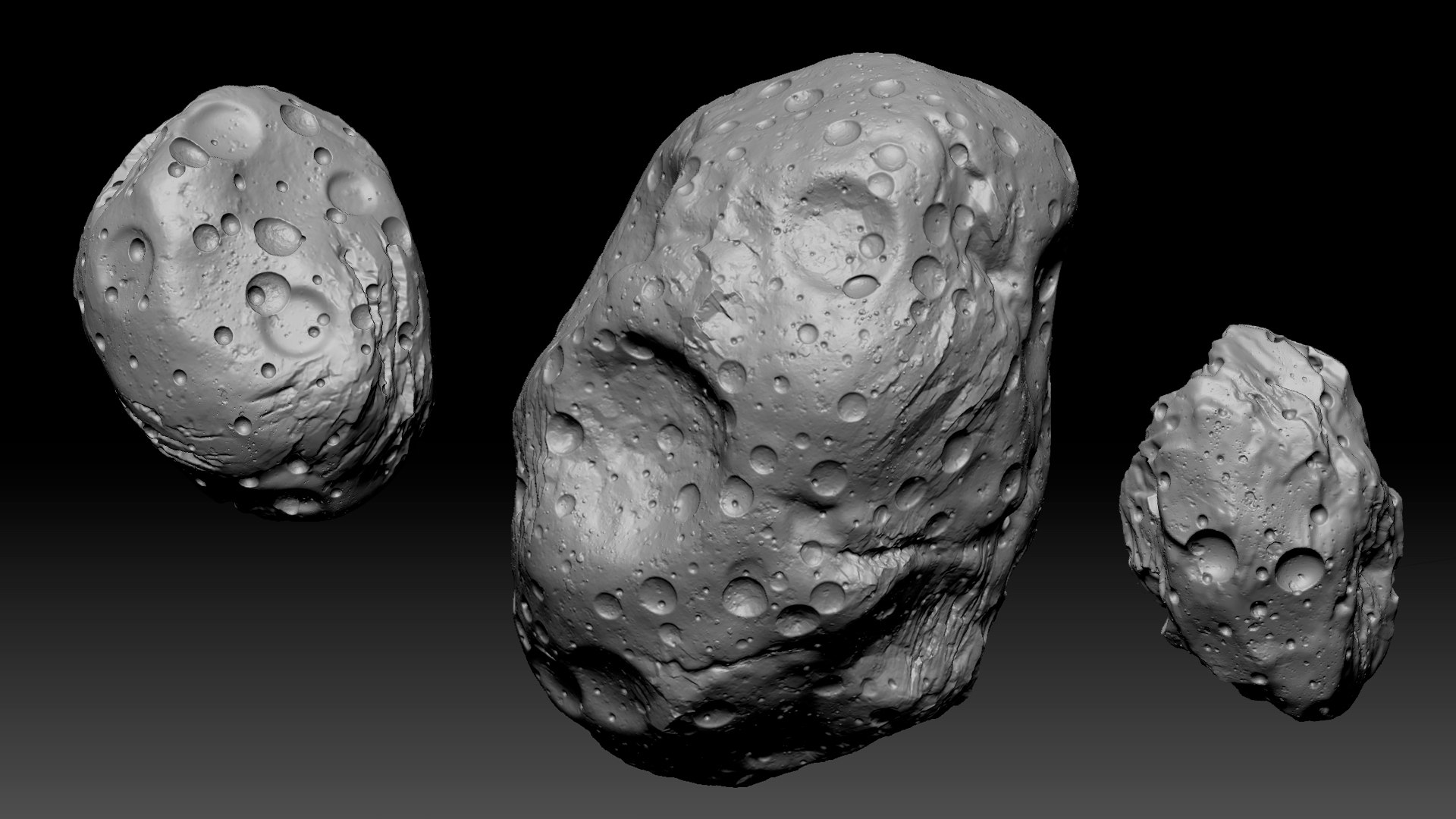 4 Asteroids Model - TurboSquid 2324281